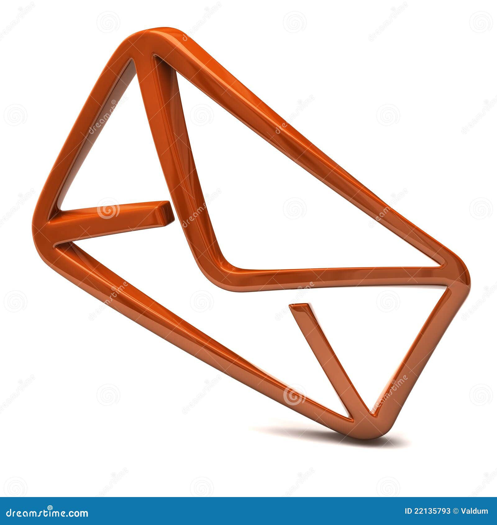 Orange Email icon stock illustration. Illustration of icon - 22135793