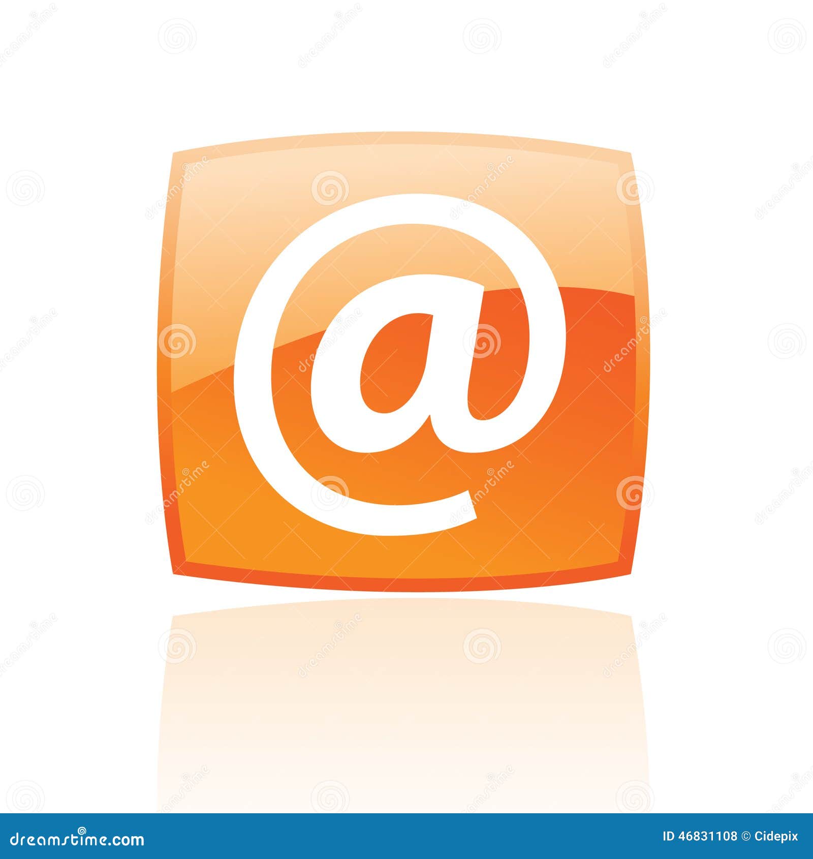 Orange email stock vector. Illustration of logos, email - 46831108