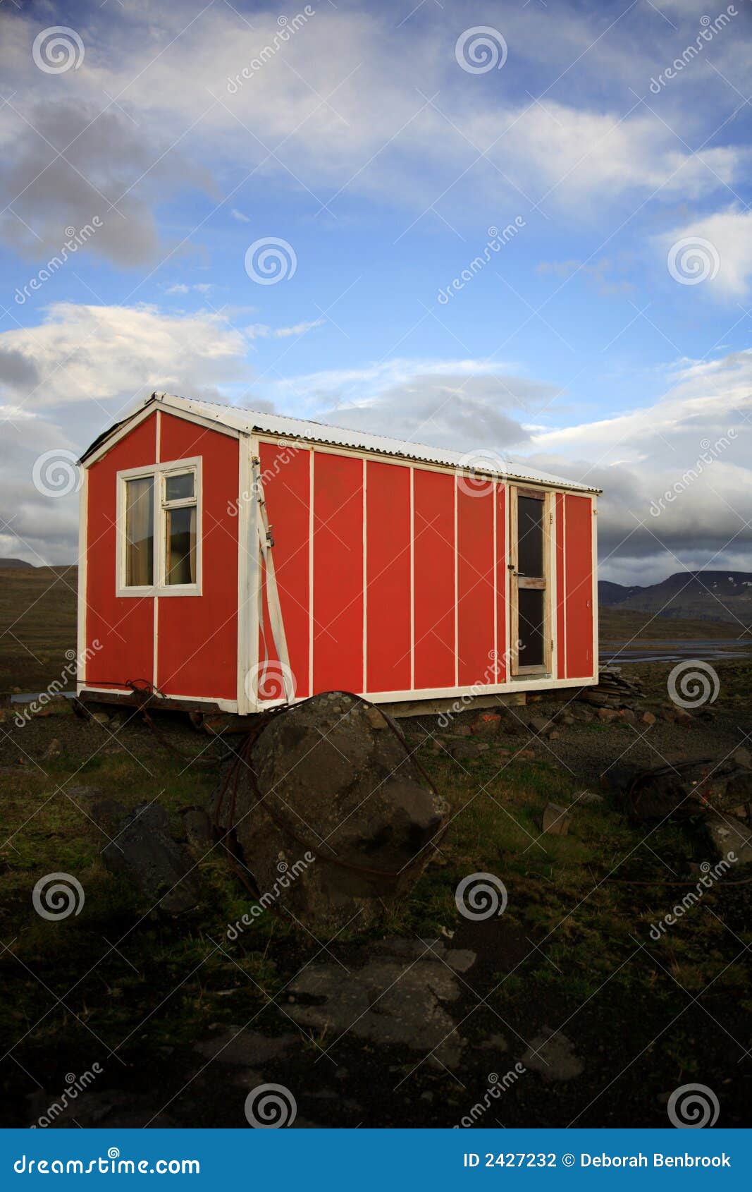 Orange emergency hut stock photo. Image of barren, bare - 2427232