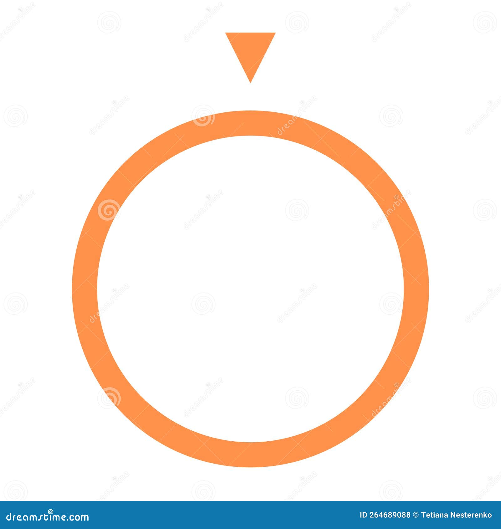 Orange Empty Circle Vector Design Element Stock Vector - Illustration ...