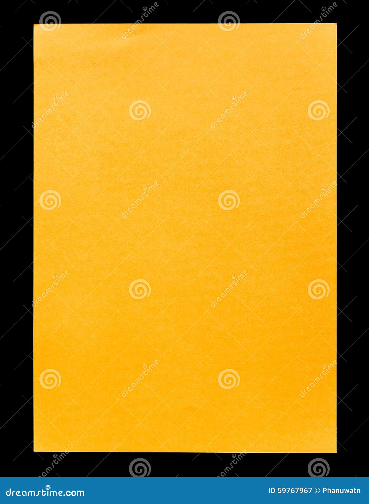 Orange Empty A4 Paper Isolated on Black Stock Image - Image of copy ...