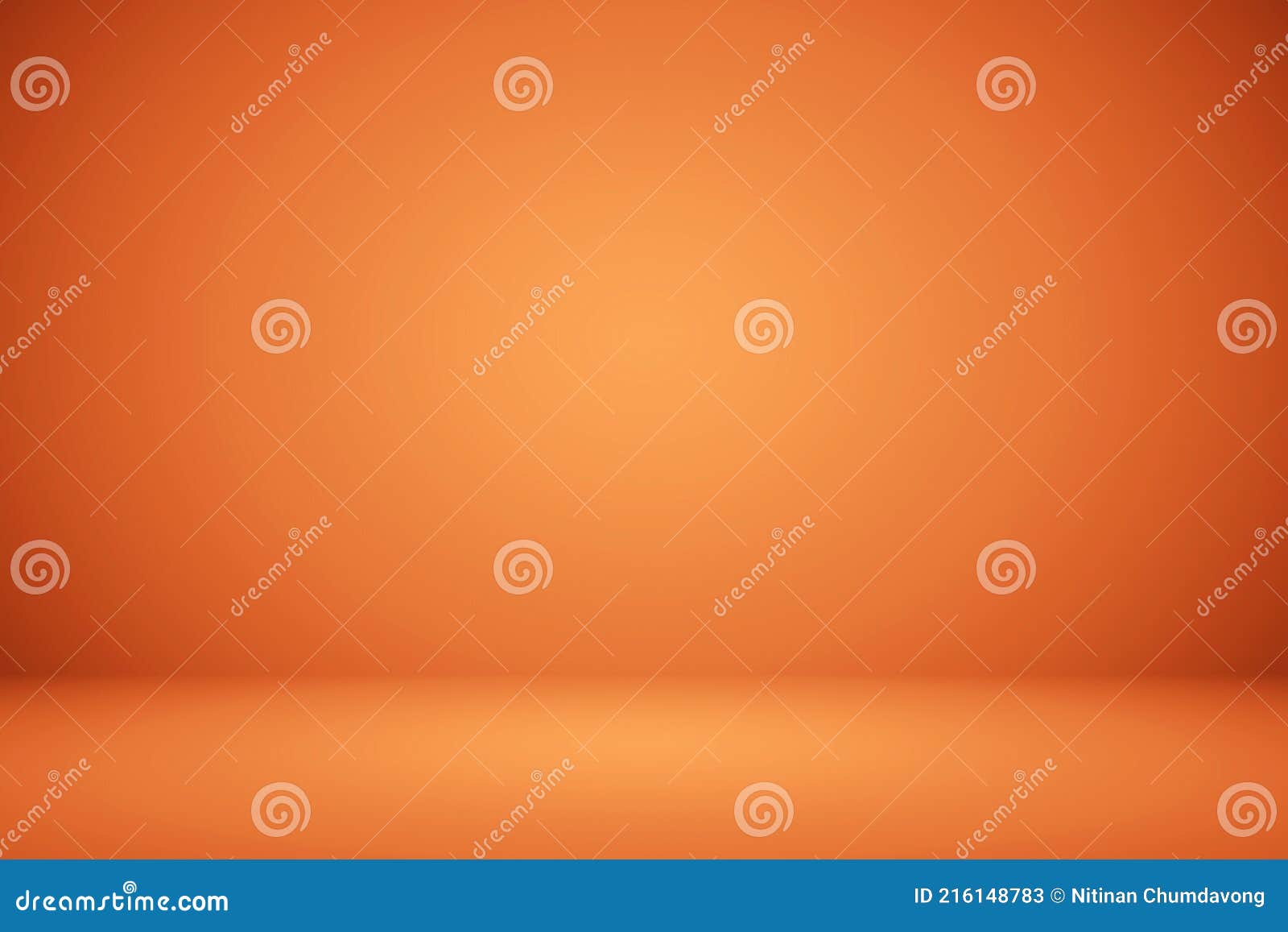 Orange Empty Room Studio Gradient Used for Background and Display Your ...