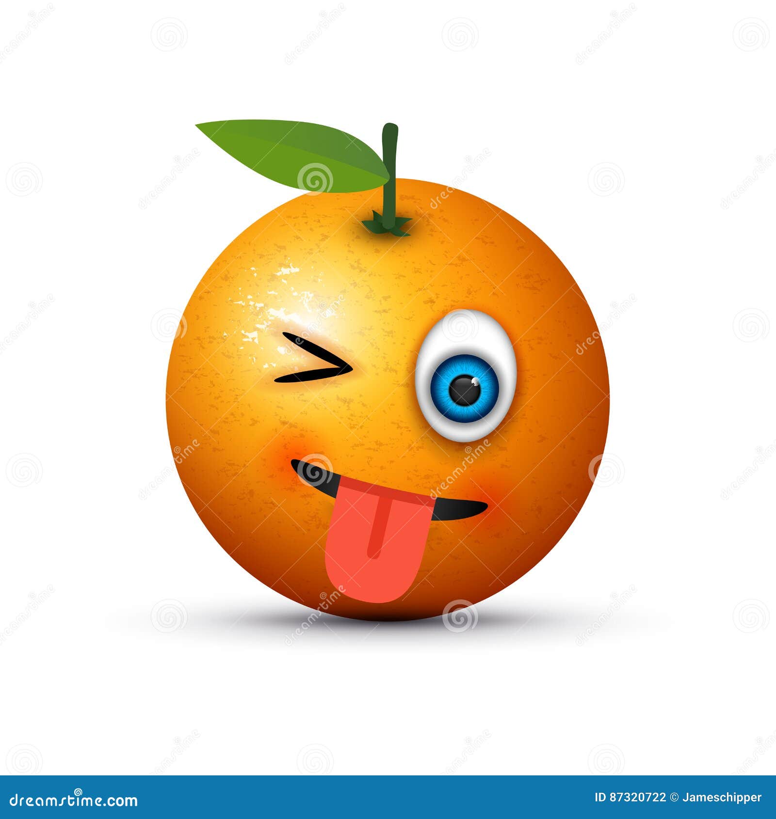 Orange entsetztes emoji vektor abbildung. Illustration von gesicht ...