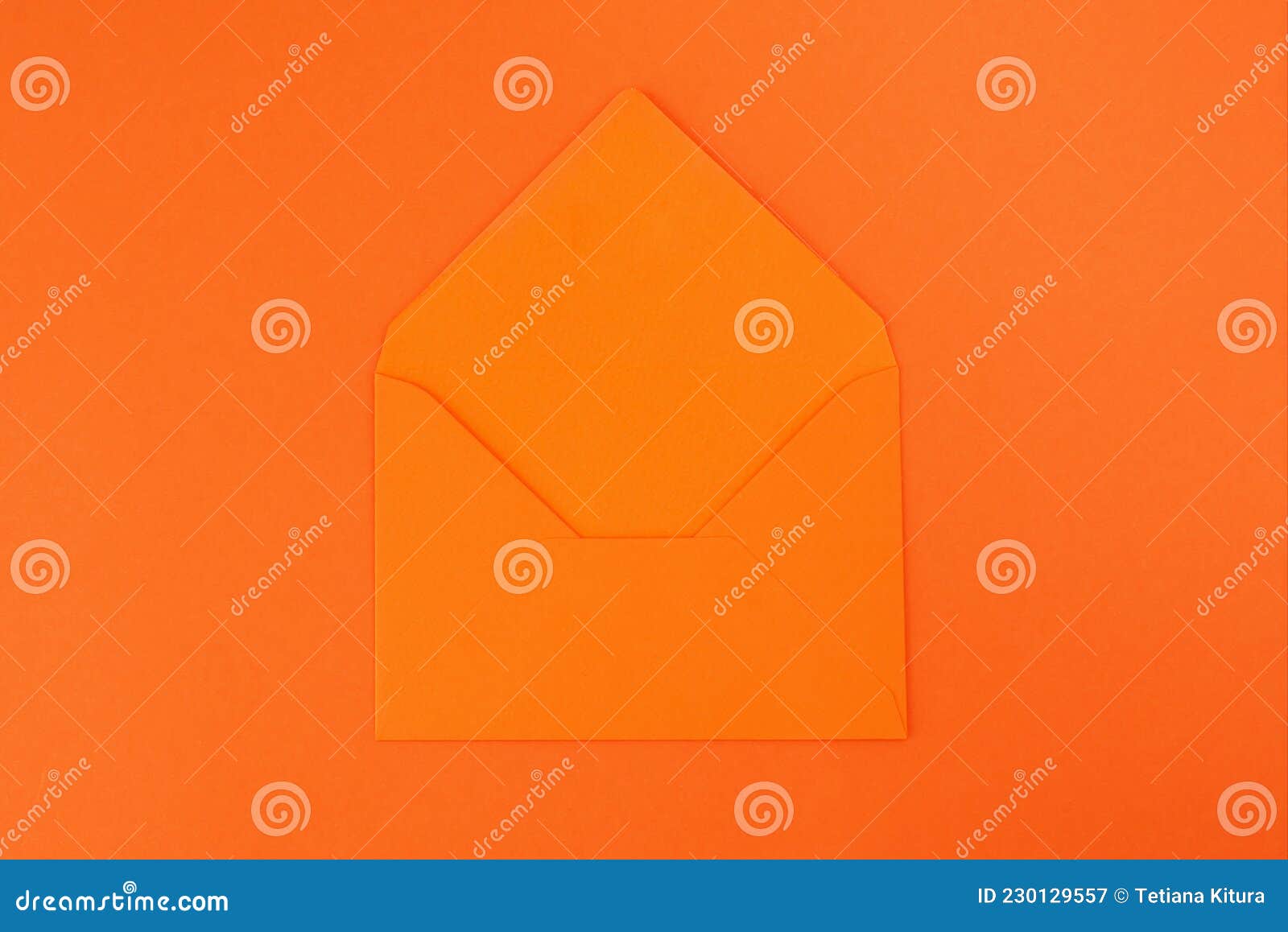 Orange Envelope Isolated on Orange Stock Image - Image of plain ...