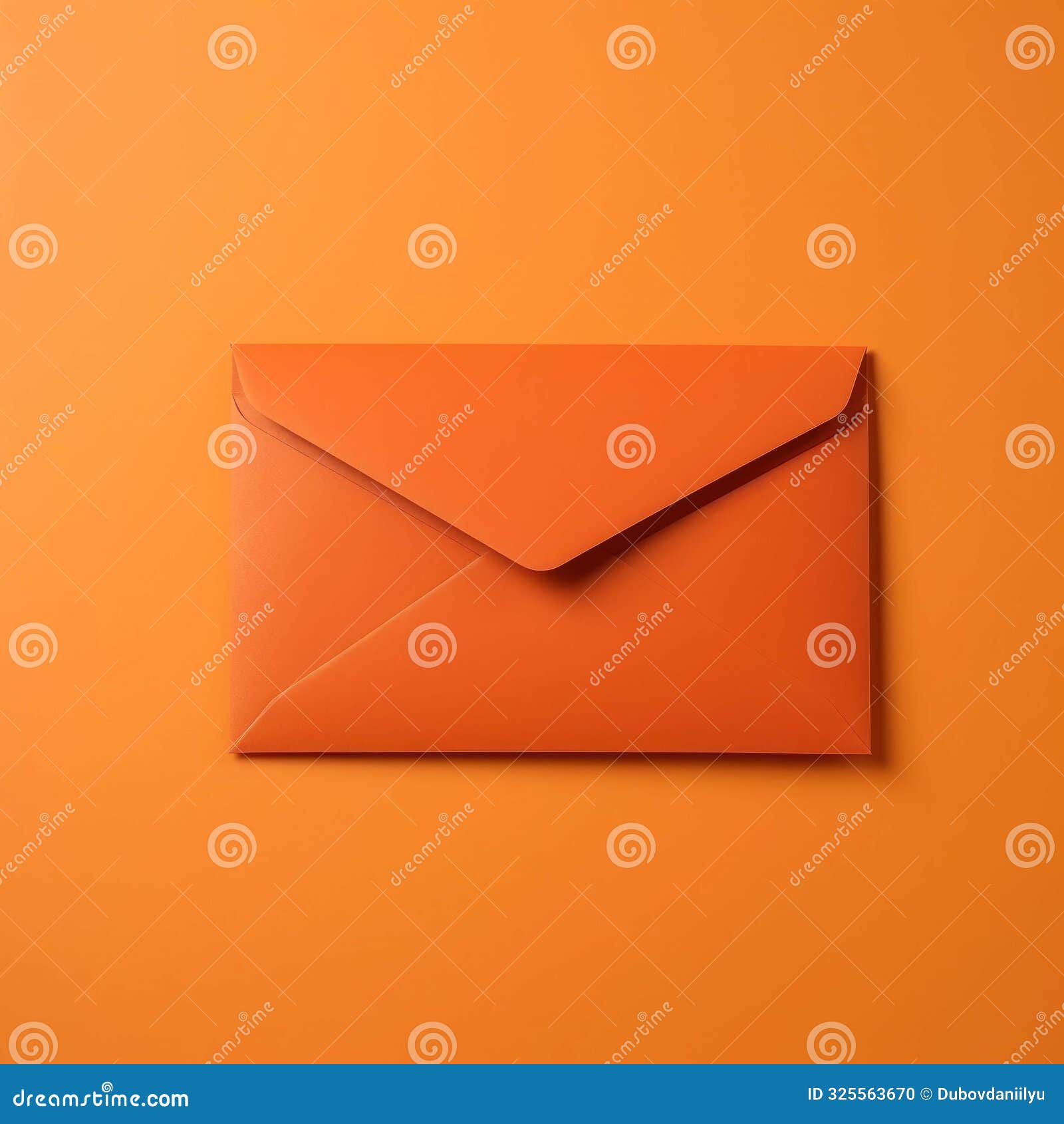 Orange Envelope for Letters on an Orange Background Stock Illustration ...