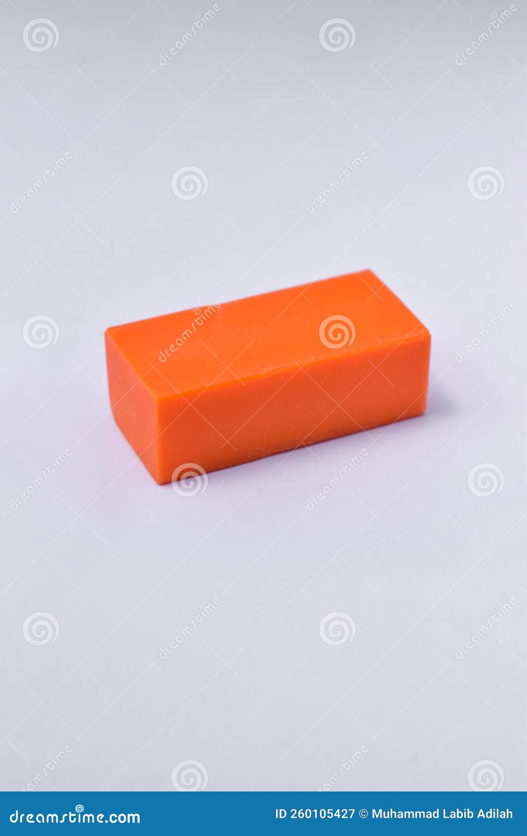 Orange eraser stock image. Image of background, repairing - 260105427