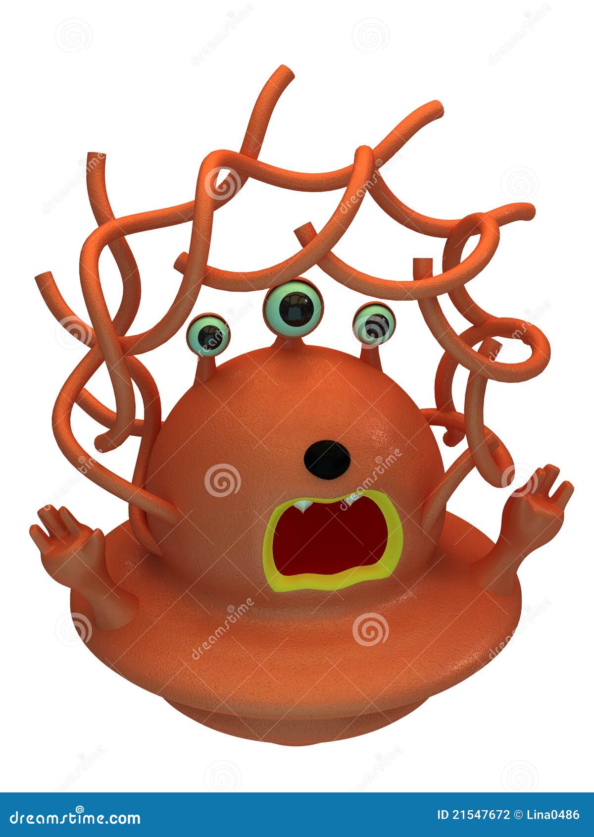 Orange evil alien stock illustration. Illustration of painting - 21547672