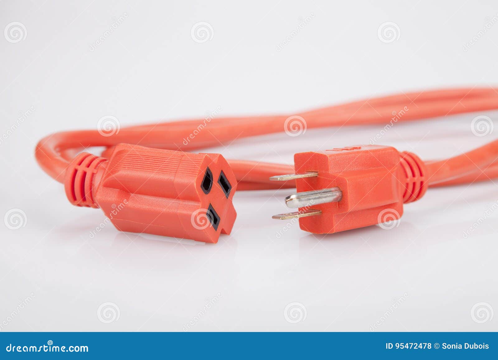 Orange extension cord stock photo. Image of cord, connection - 95472478