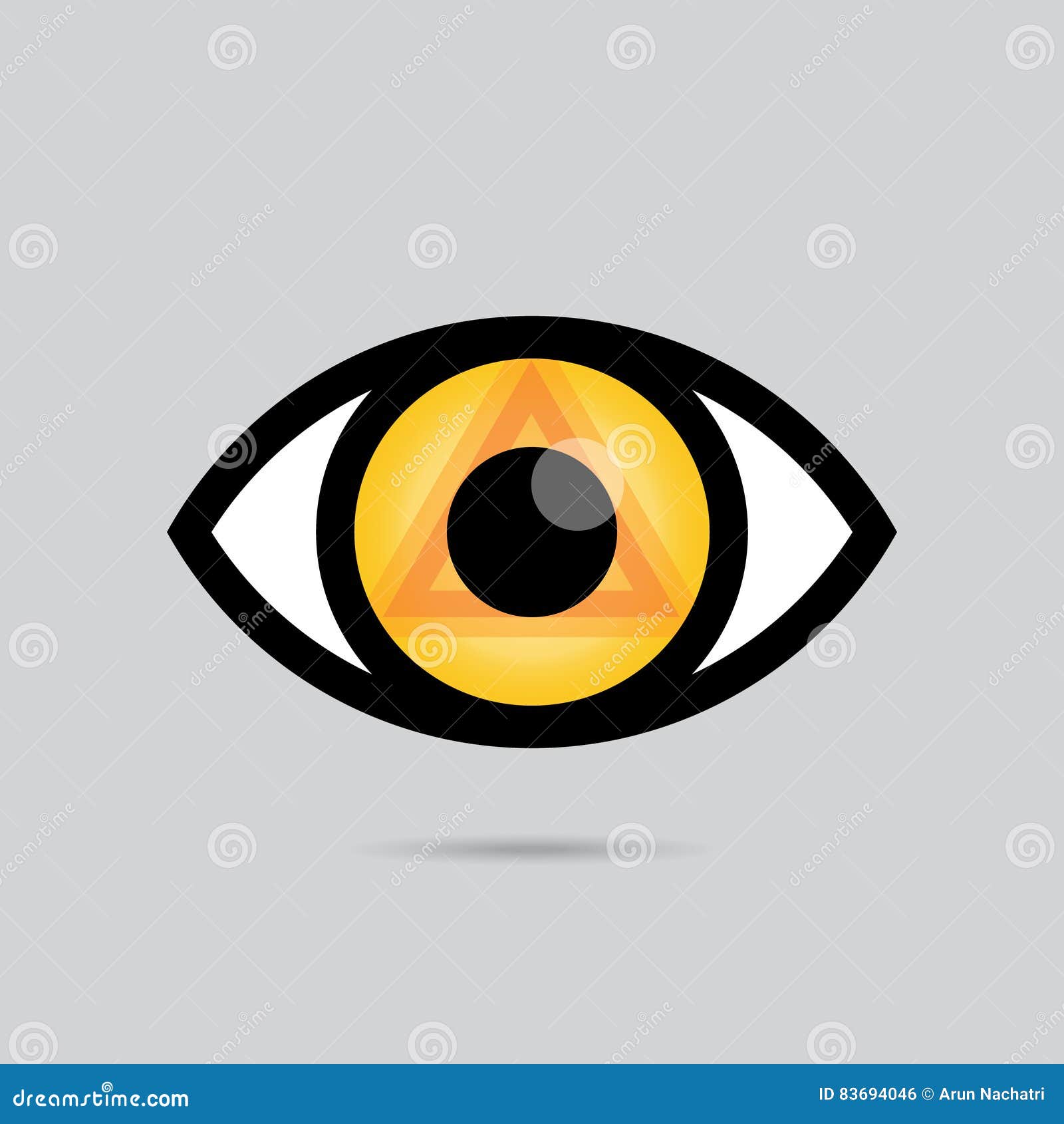 Orange Eye stock vector. Illustration of concept, orange - 83694046