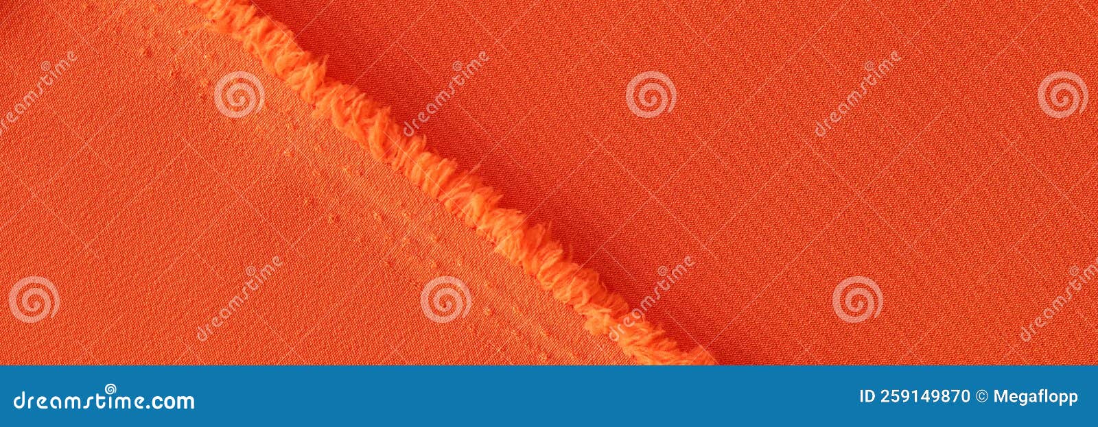 Orange Fabric and Texture of Threads of Bright Orange Fabric with Folds ...