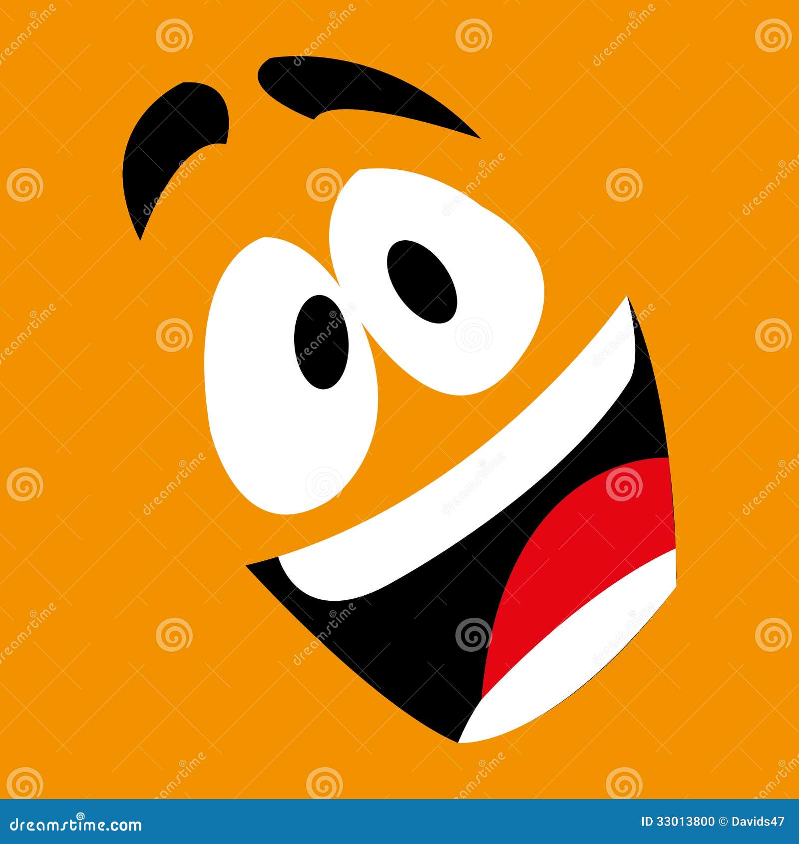 Orange face stock vector. Illustration of icon, feeling - 33013800