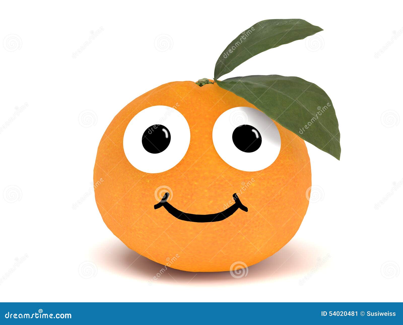 Orange with face stock illustration. Illustration of stem - 54020481
