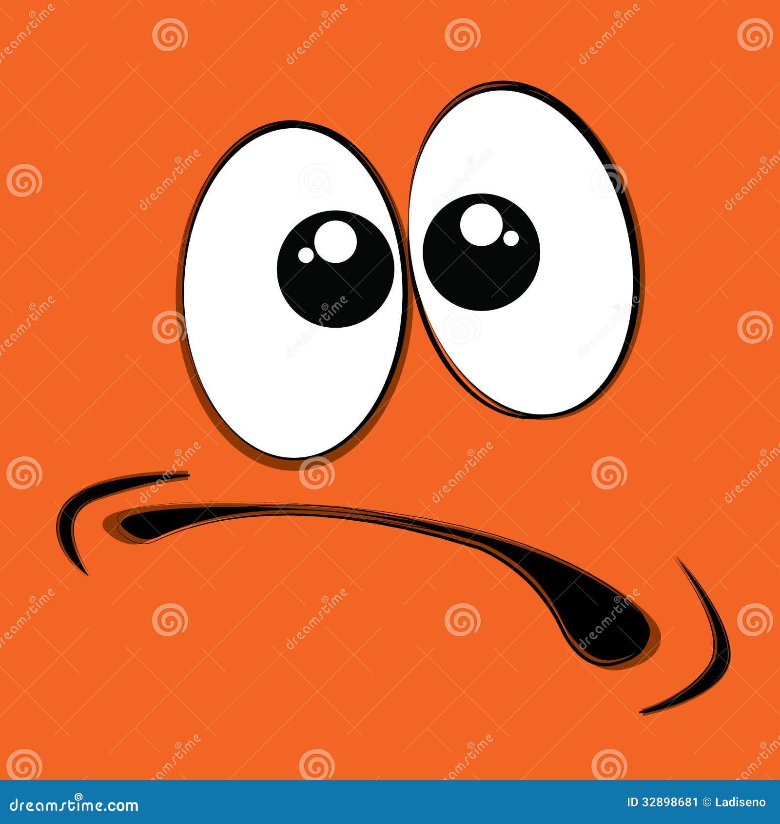 Orange face stock vector. Illustration of mouth, expressions - 32898681