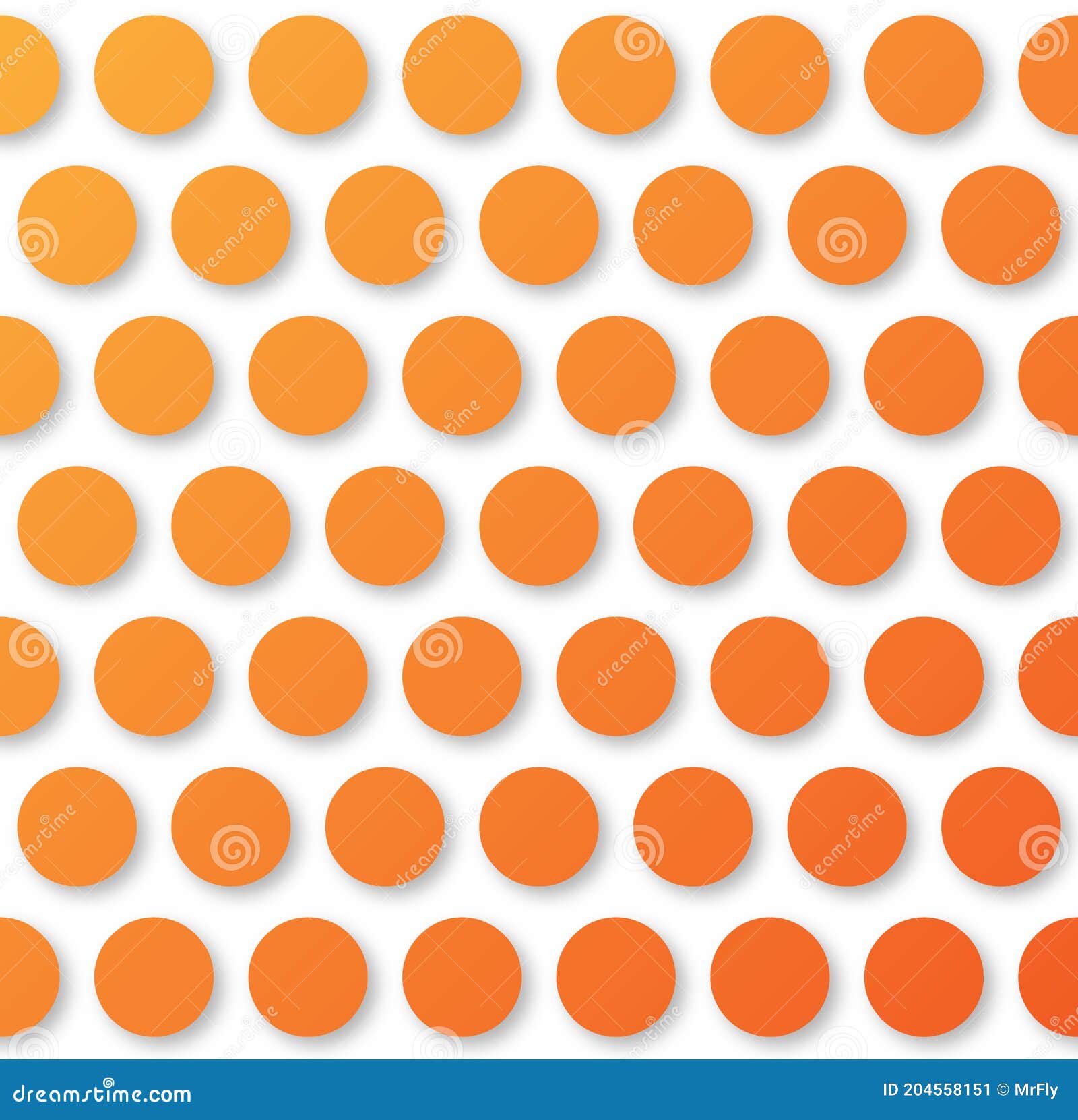 Orange Fading Uniform Polka Dot Pattern, Vector Illustration Stock ...