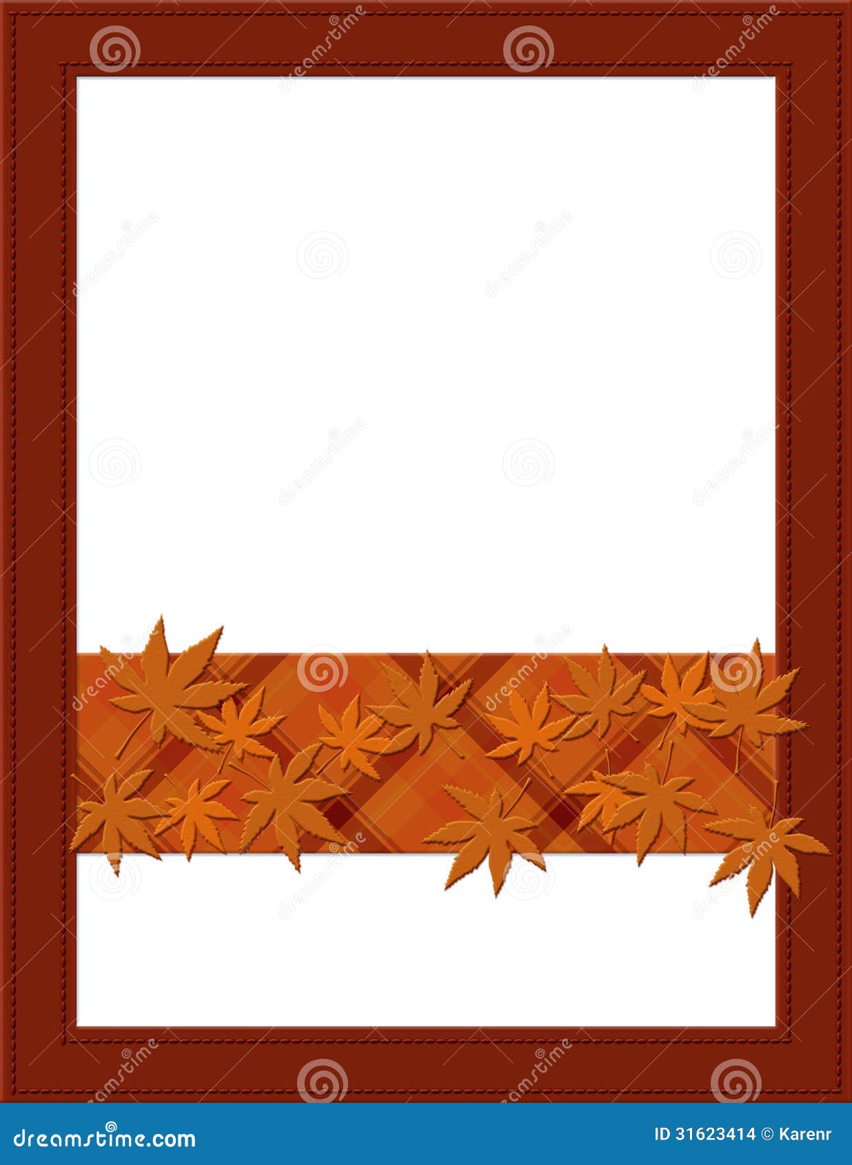 Orange Fall Frame for Your Message or Invitation Stock Photo - Image of ...