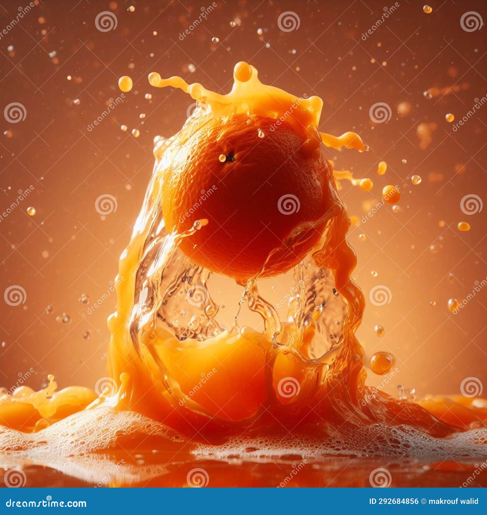 Orange Falling into the Juice Stock Photo - Image of produce, orange ...
