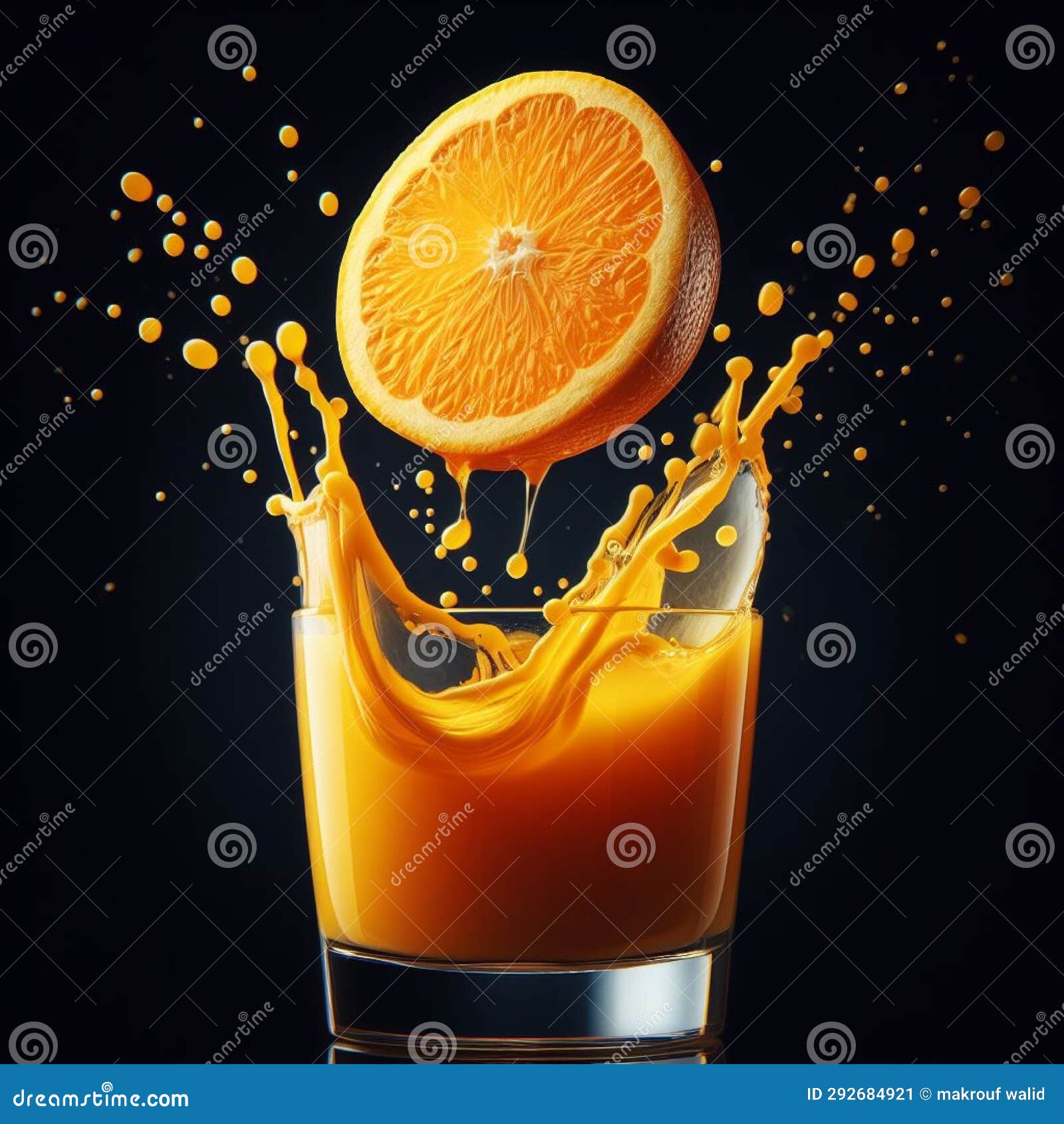 Orange Falling into the Juice Stock Image - Image of produce, cocktail ...