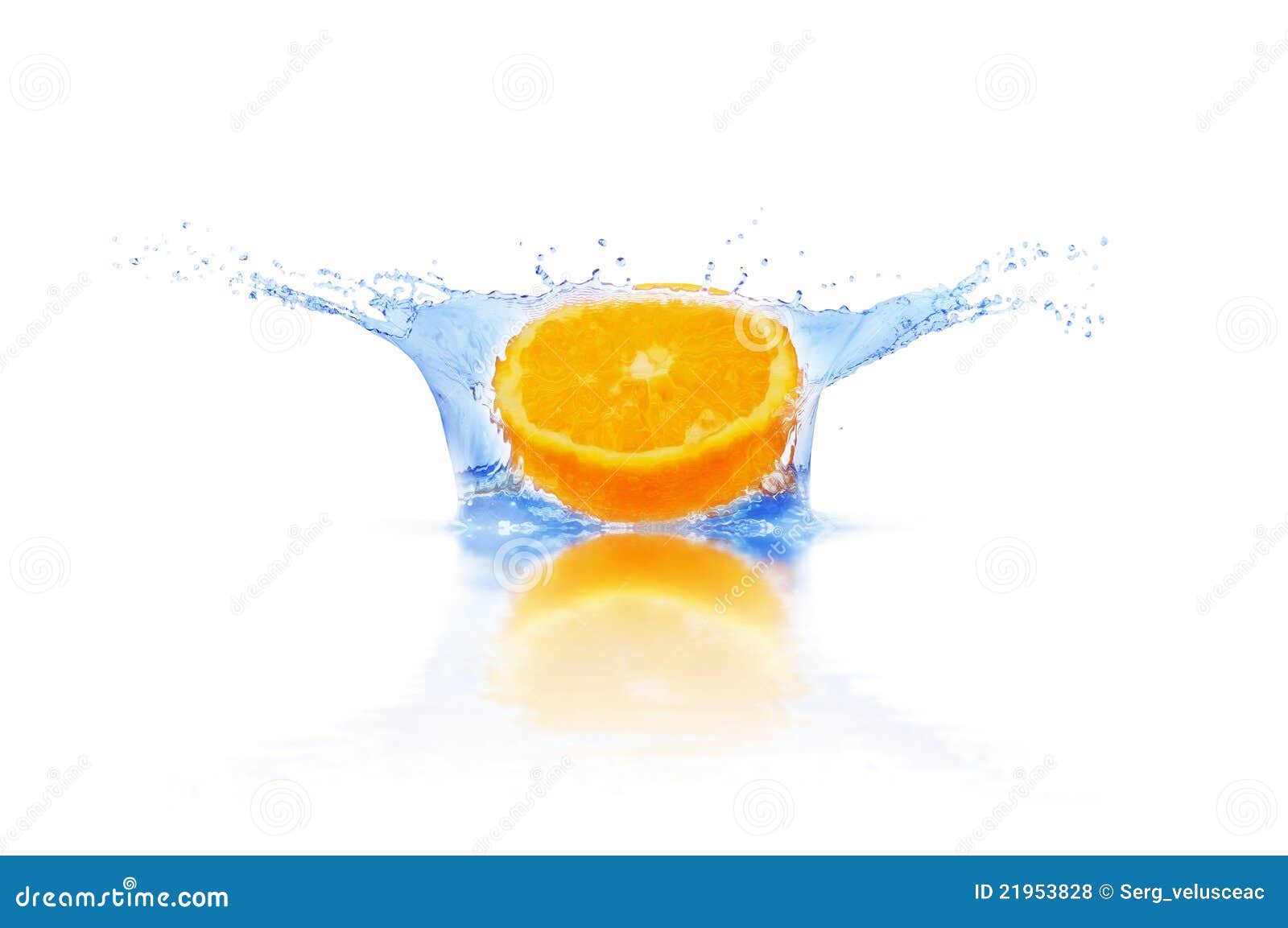 Orange Falls into the Water Stock Photo - Image of closeup, concentric ...