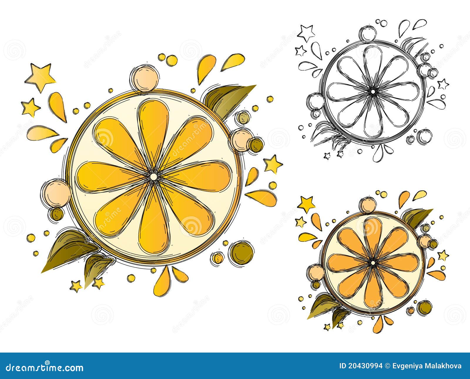 Orange fantasy stock vector. Illustration of freshness - 20430994