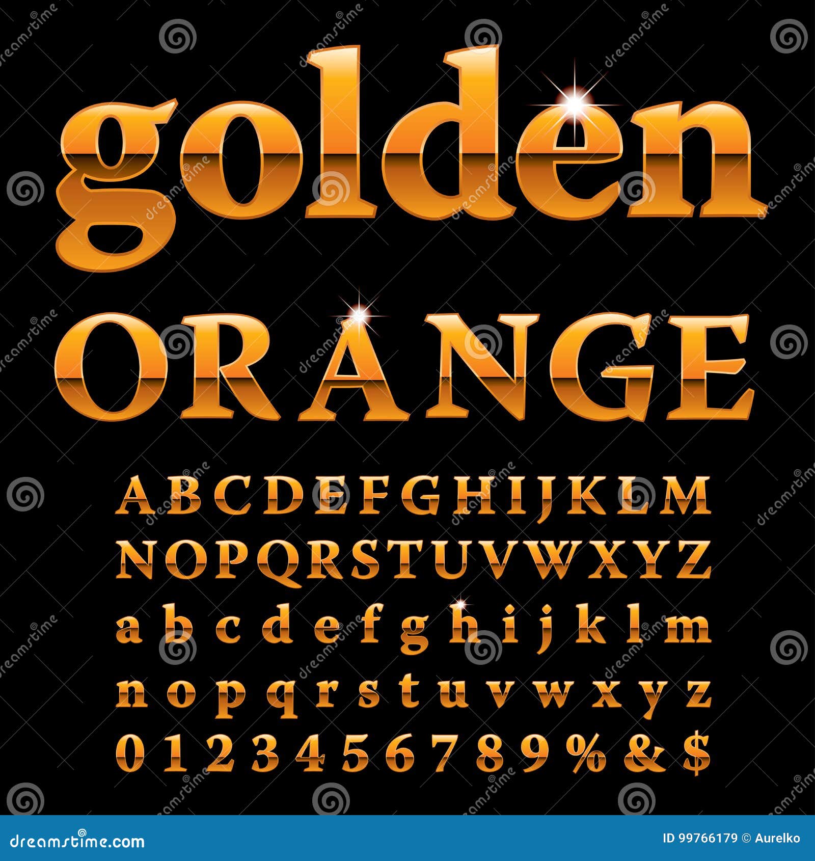 Orange fat letters stock vector. Illustration of alphabetical - 99766179
