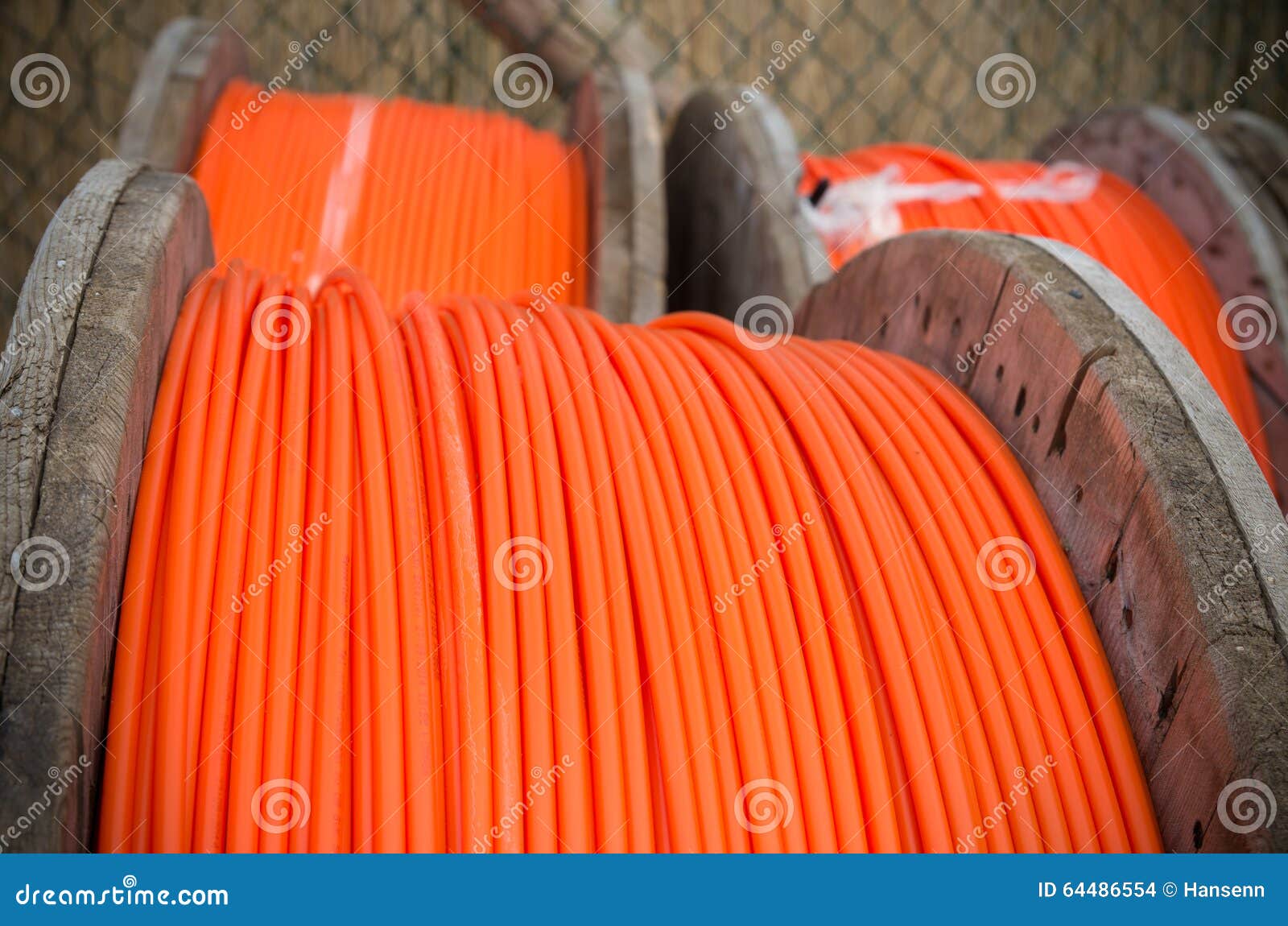 Orange Fiber Cables Stock Photo | CartoonDealer.com #64486038