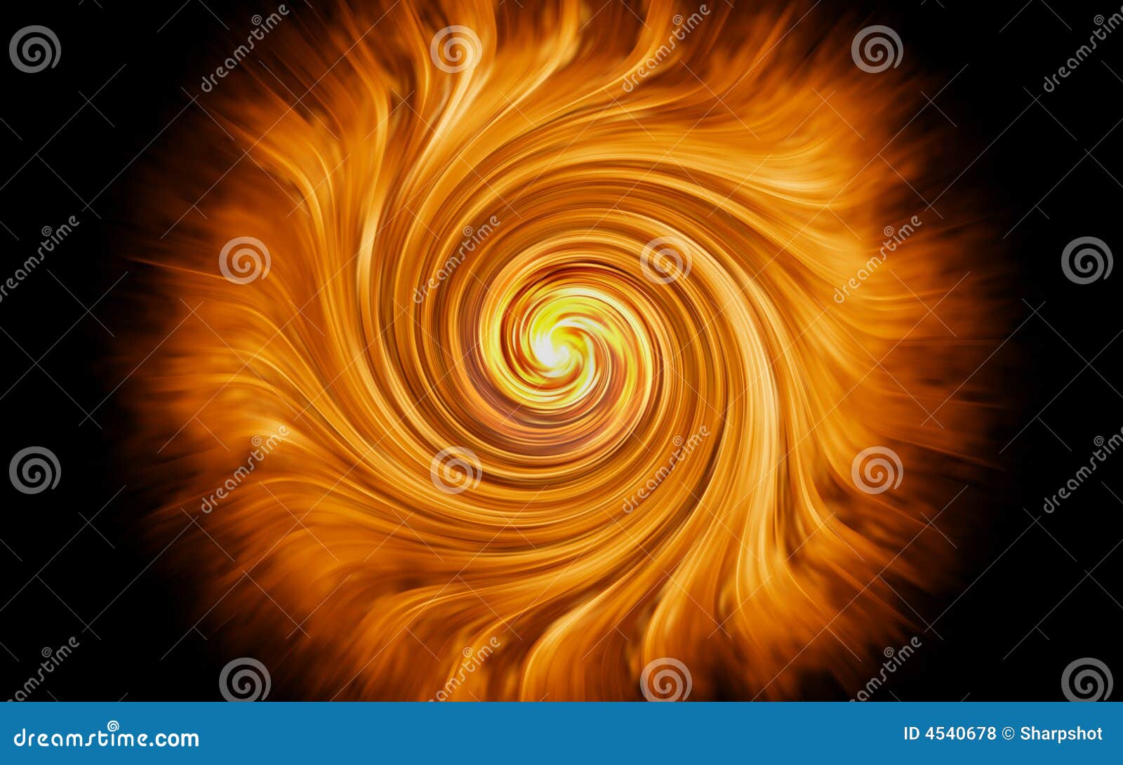 Orange Fiery Swirl Pattern. Stock Illustration - Illustration of ...