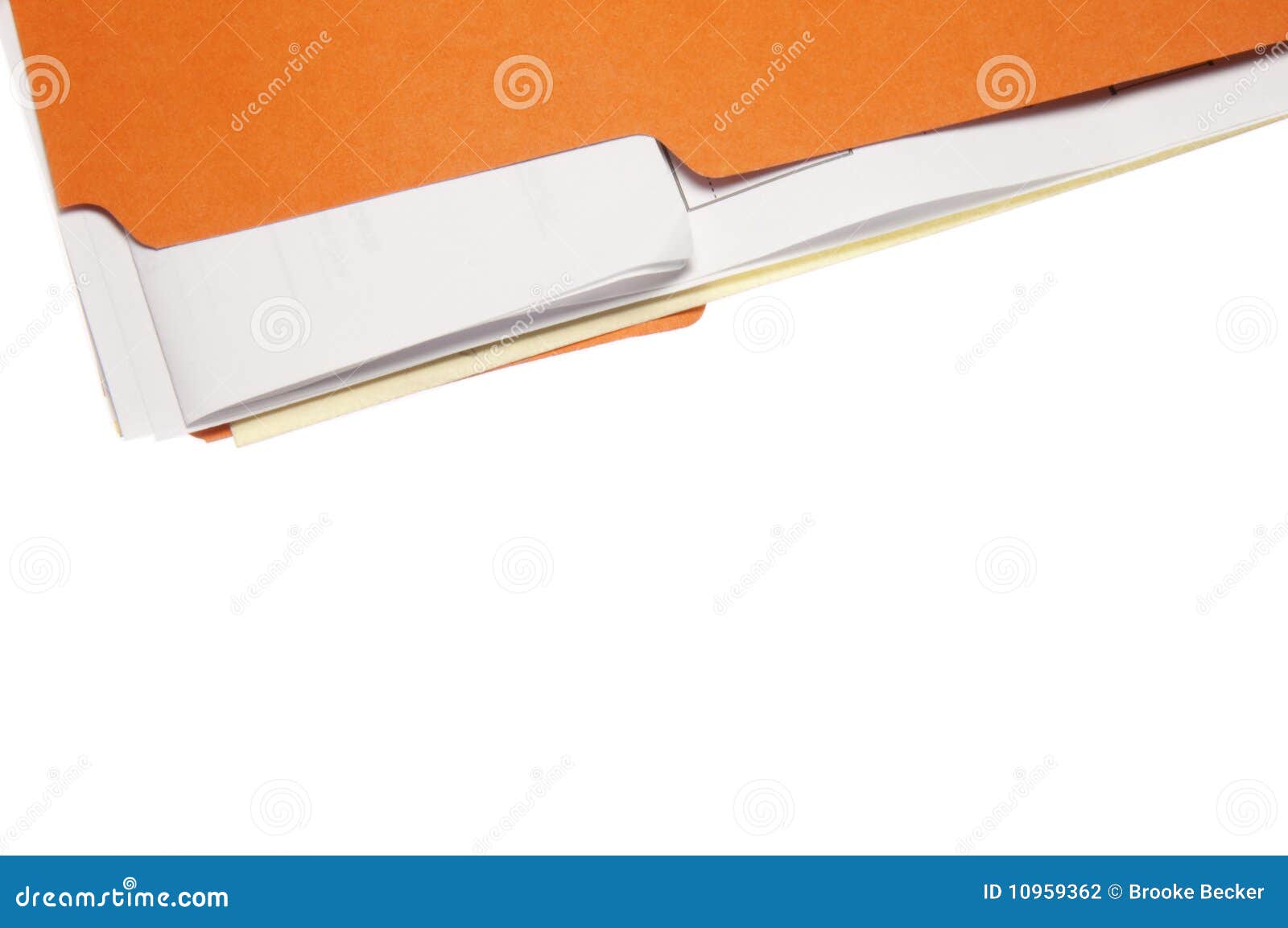 Orange File Folder Border stock photo. Image of paper - 10959362