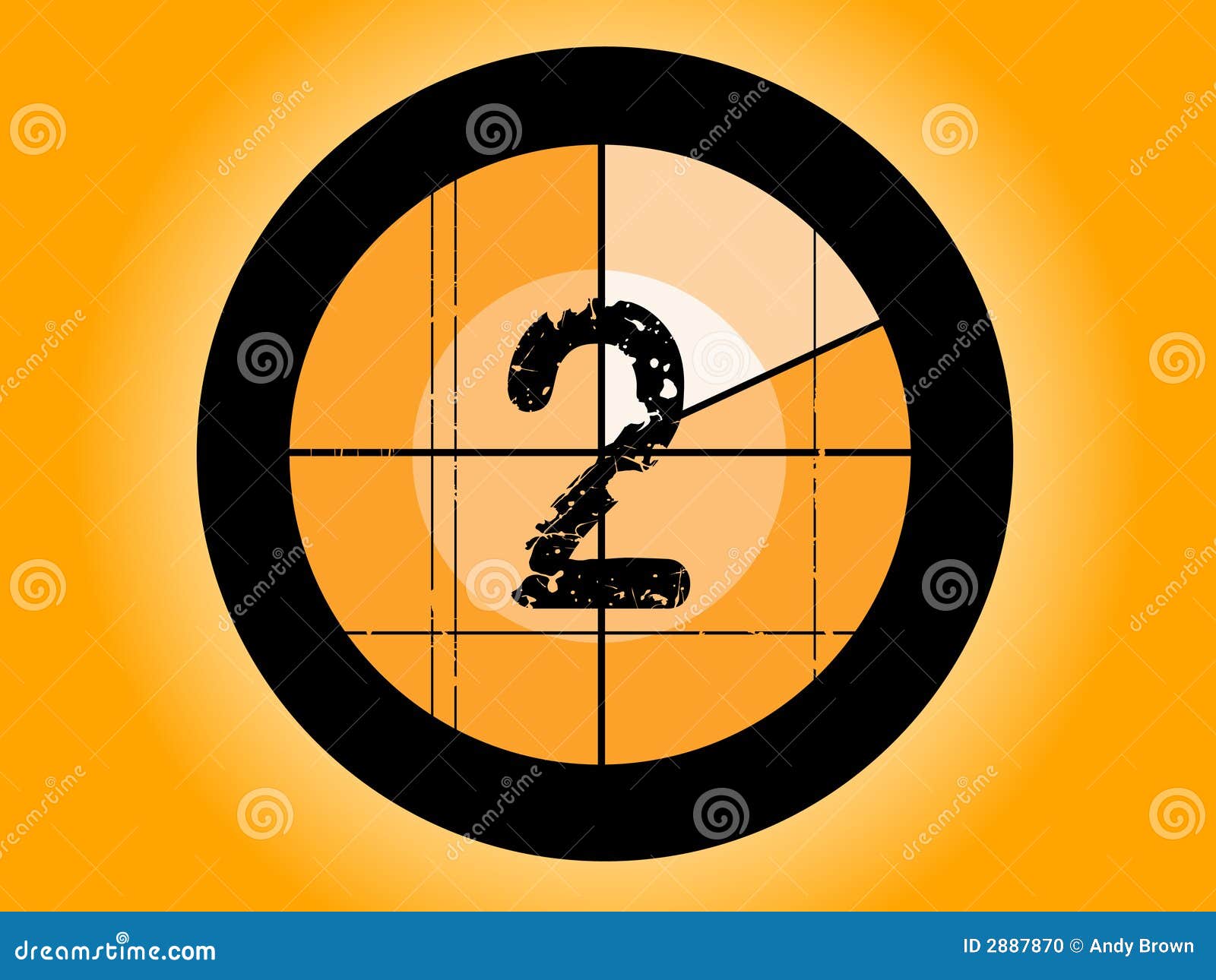 Orange Film Countdown - at 2 Stock Vector - Illustration of clip ...