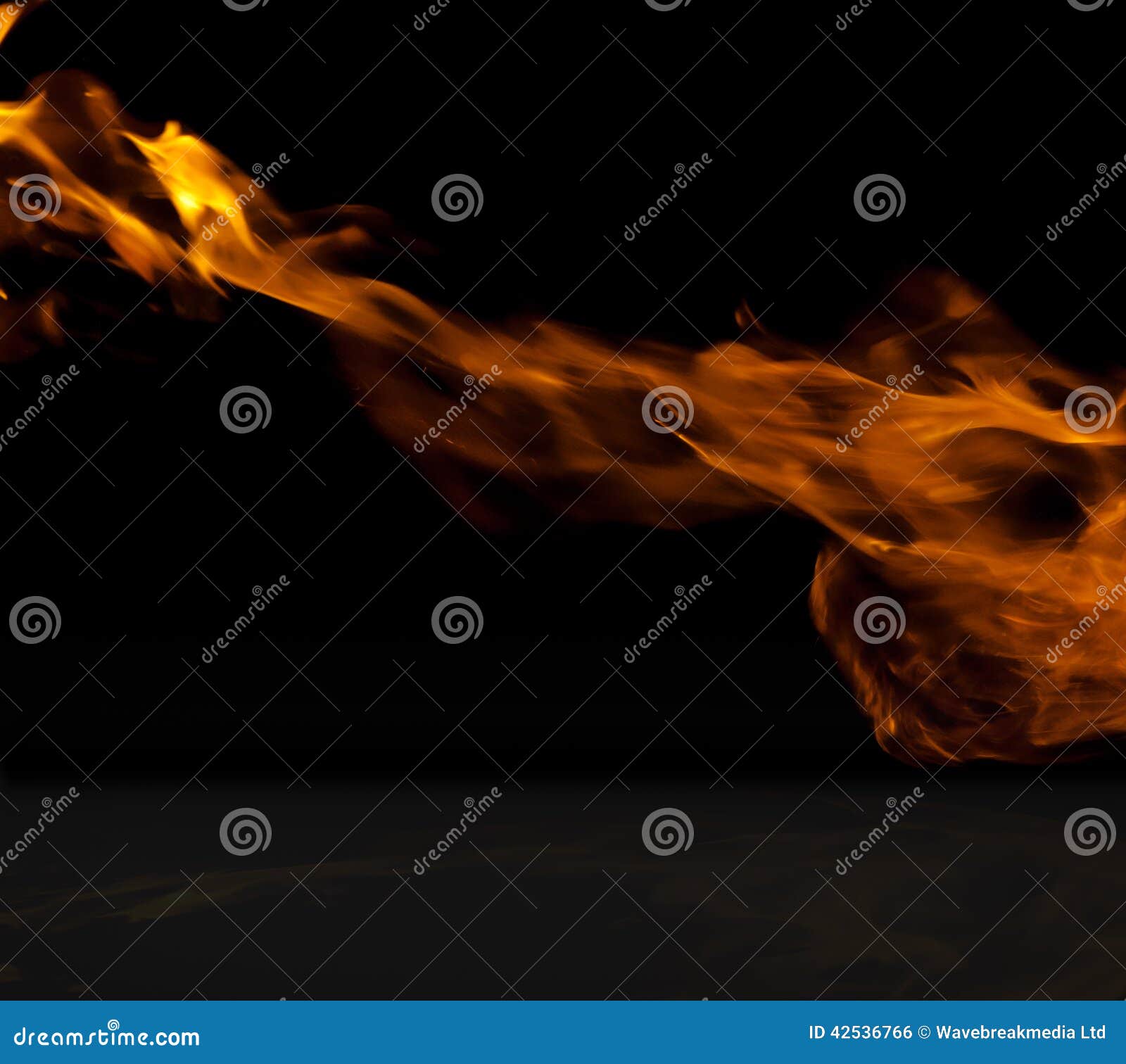 Orange Fire Design on Black Stock Illustration - Illustration of fire ...