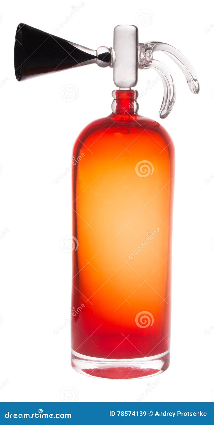 Orange fire extinguisher stock image. Image of extinguisher - 78574139