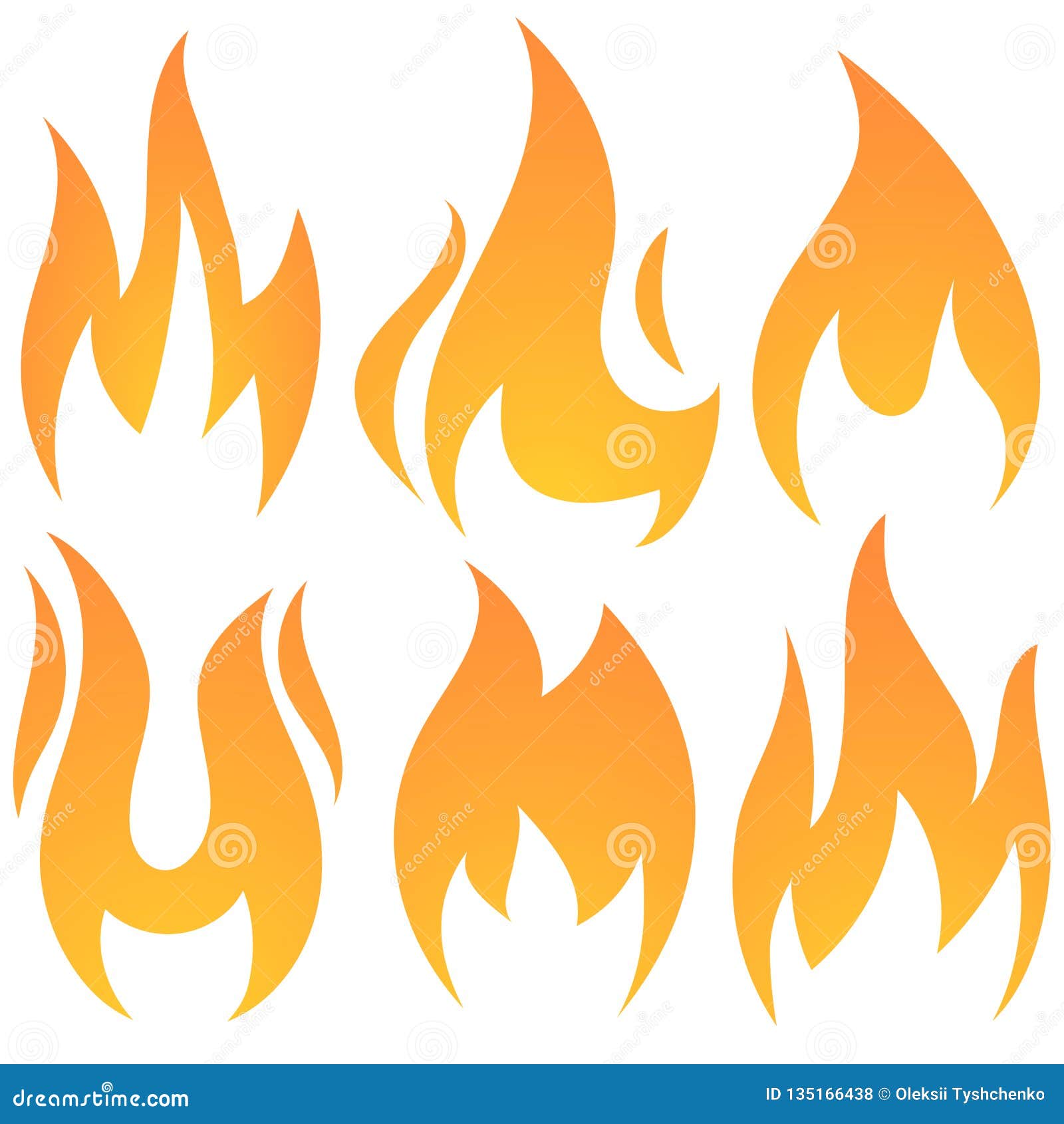 Fire Icon or Logo Template Set Stock Vector - Illustration of flammable ...