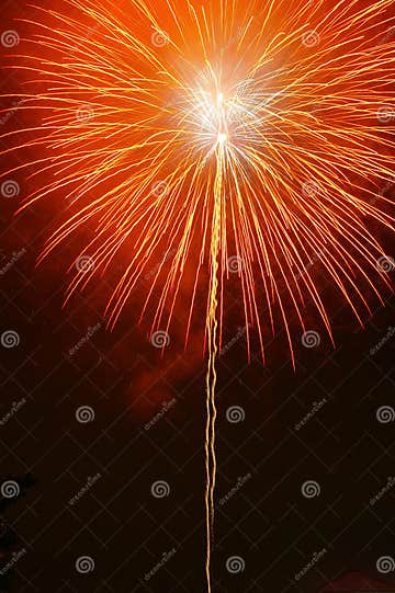 Orange Firework stock image. Image of bang, festival, firework - 241203