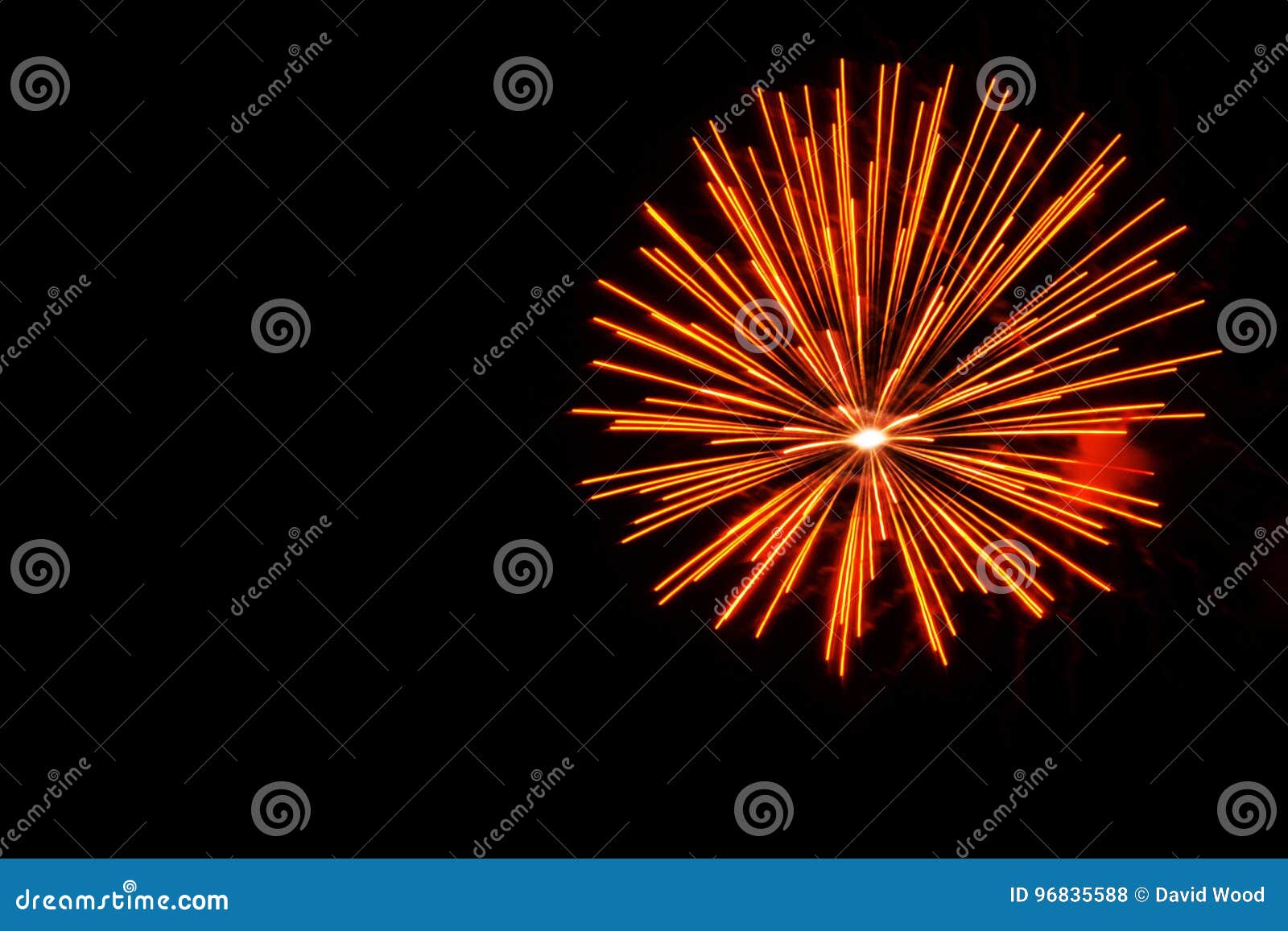 Orange Fireworks Show 4th Of July Royalty-Free Stock Photography ...