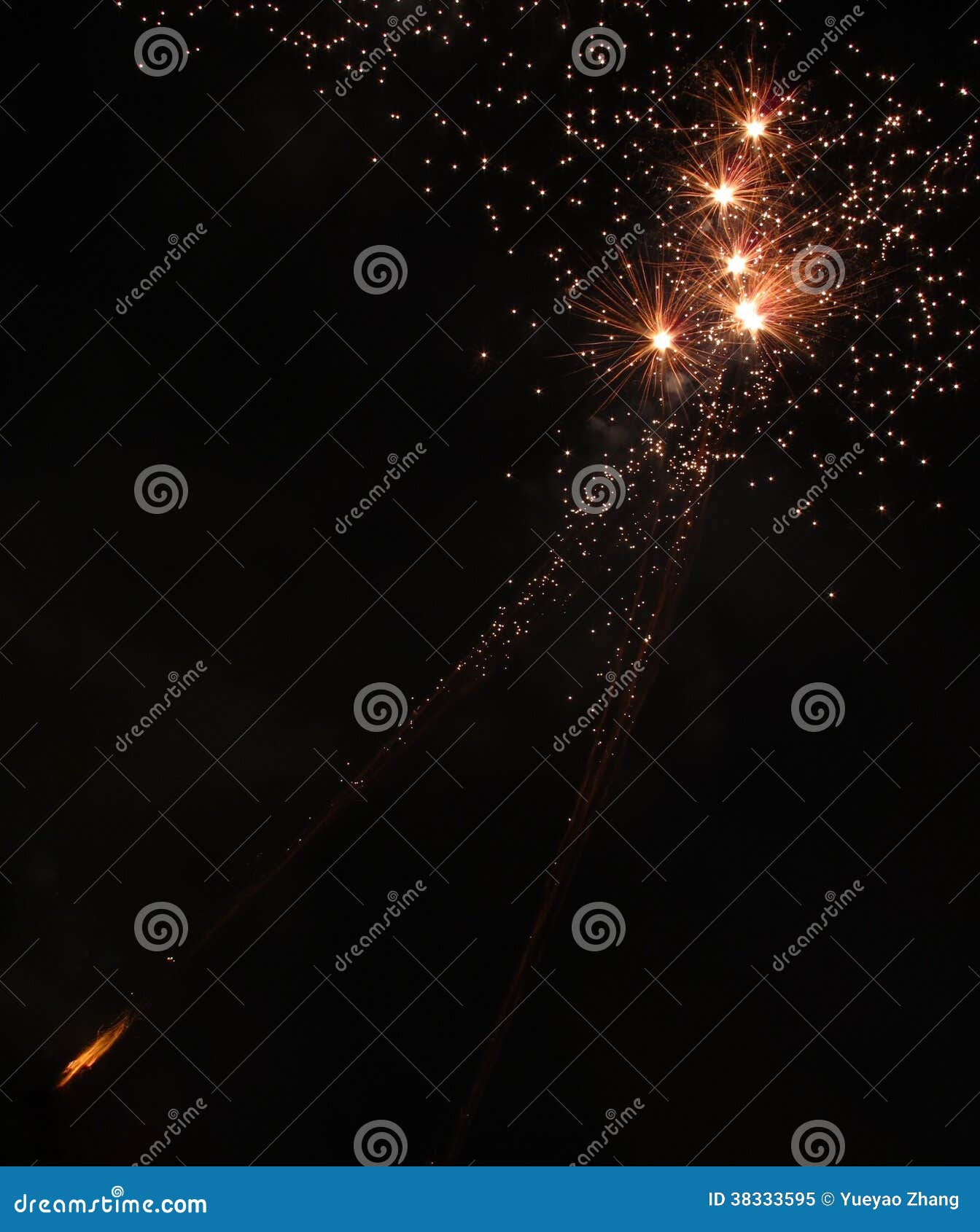 Orange Fireworks stock image. Image of firework, light - 38333595