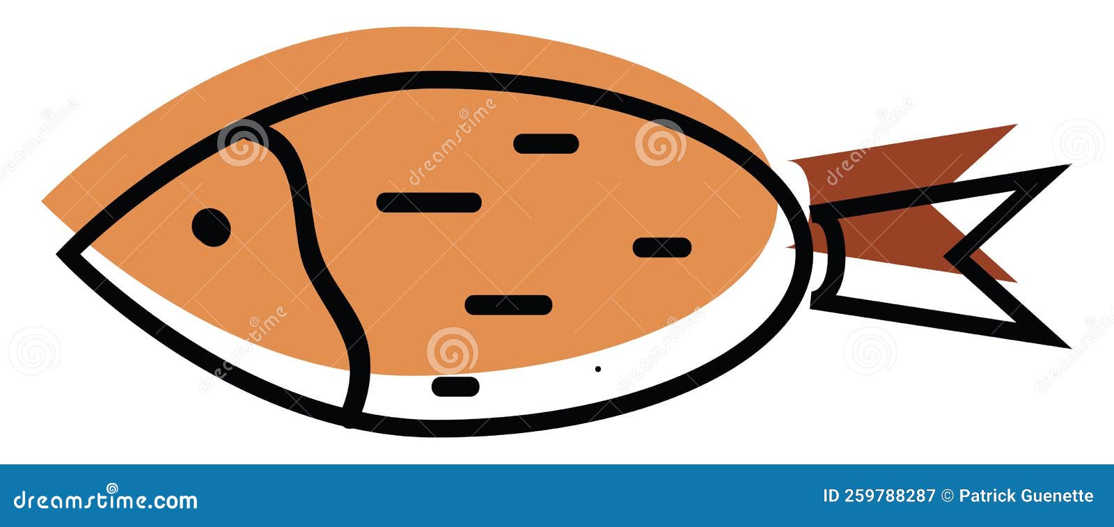 Orange Fish with Long Tail, Icon Icon Stock Vector - Illustration of ...