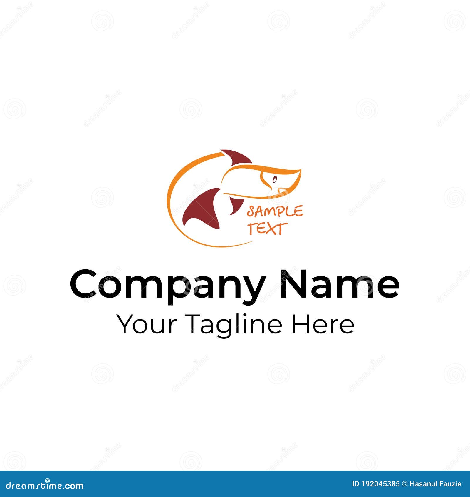 Orange Fish Simple Logo Vector Stock Vector - Illustration of creative ...