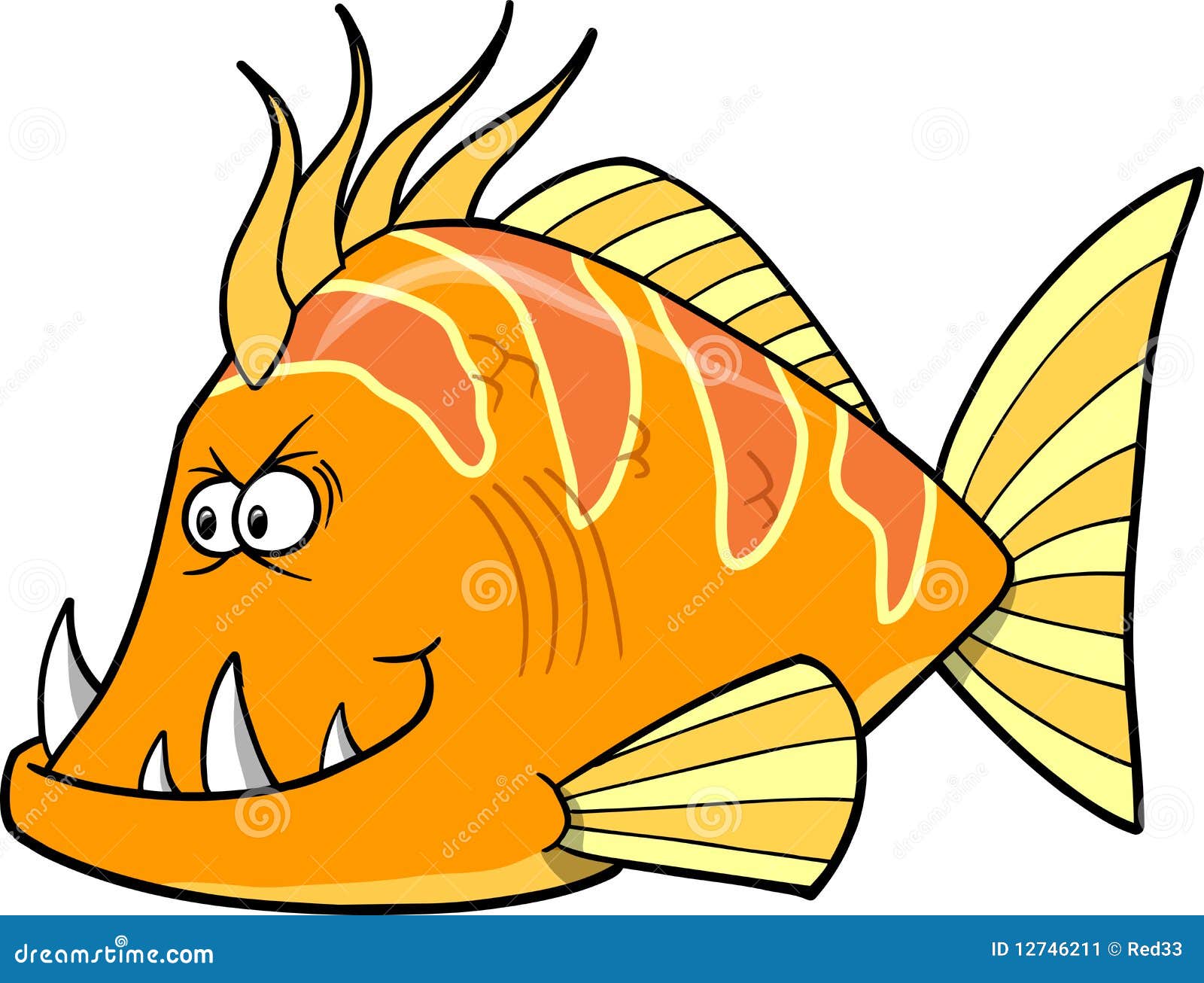 Orange Fish Marine Ecosystem Life Coral Royalty-Free Illustration ...