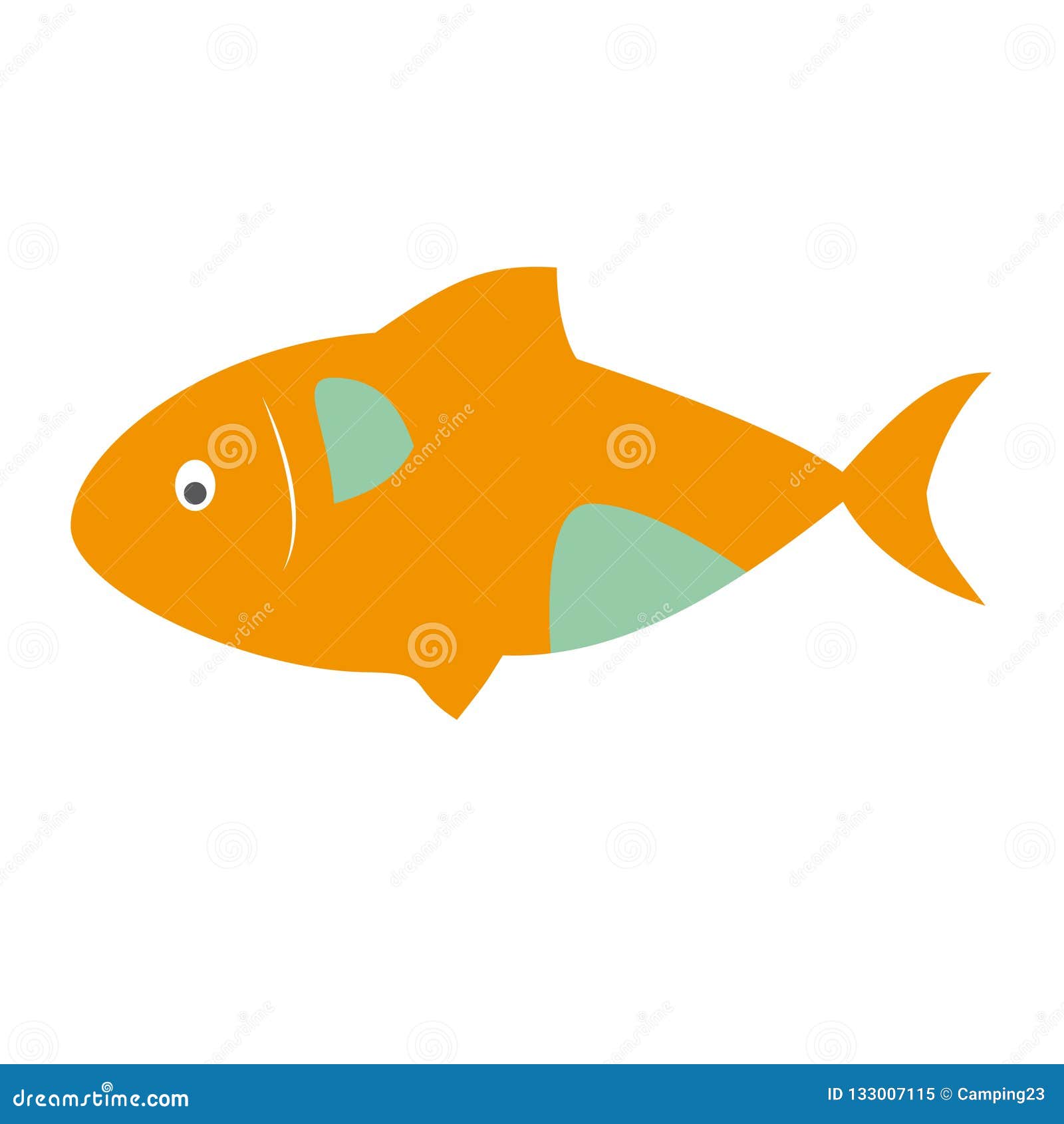 Orange Fish Icon - Vector EPS 10. Stock Vector - Illustration of ...