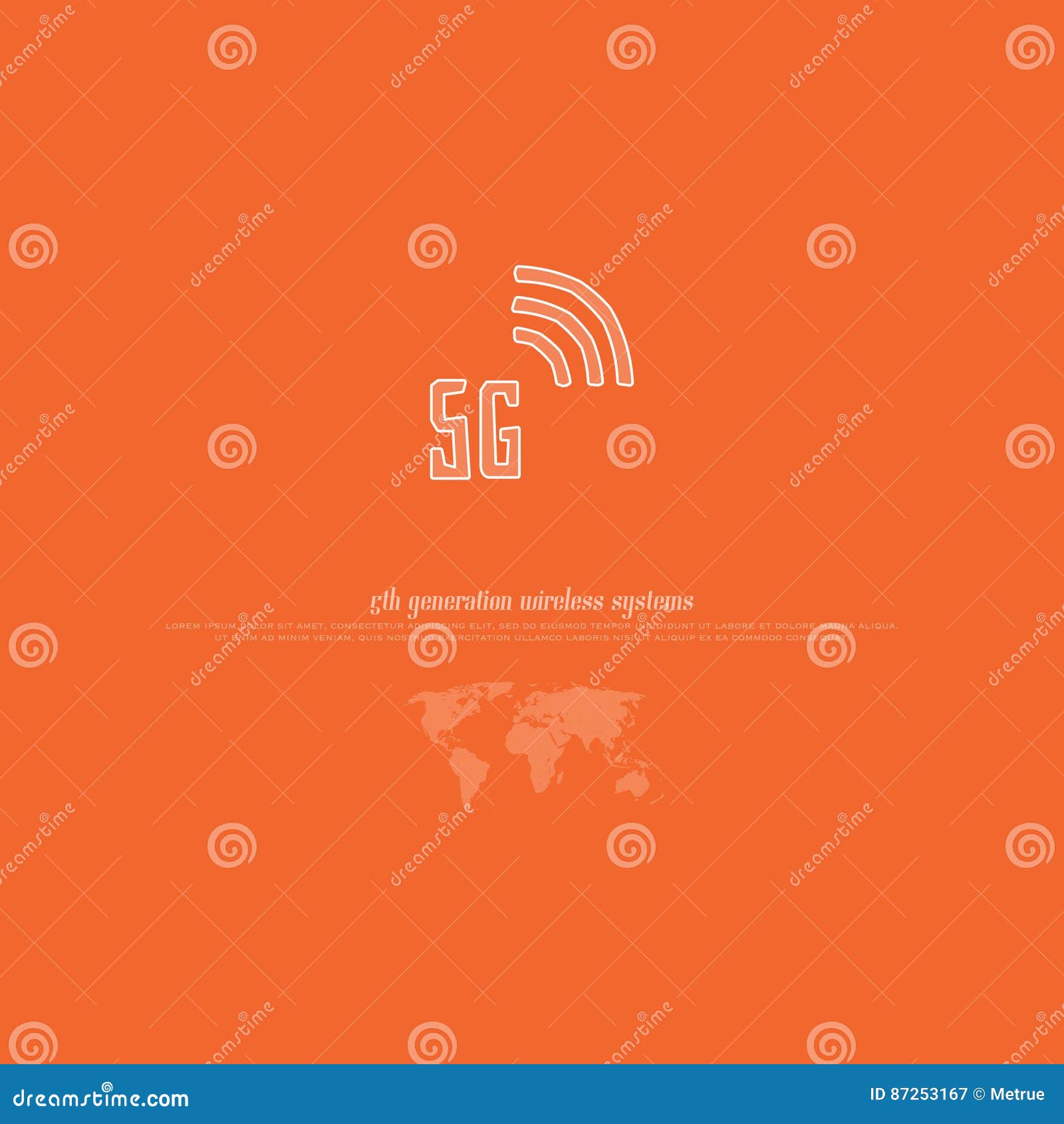 Orange five stock vector. Illustration of logotype, radio - 87253167