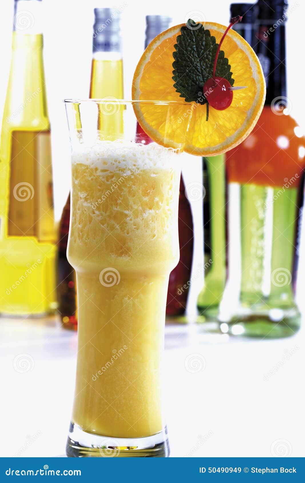 Orange Fizz Cocktail stock image. Image of drink, glass - 50490949