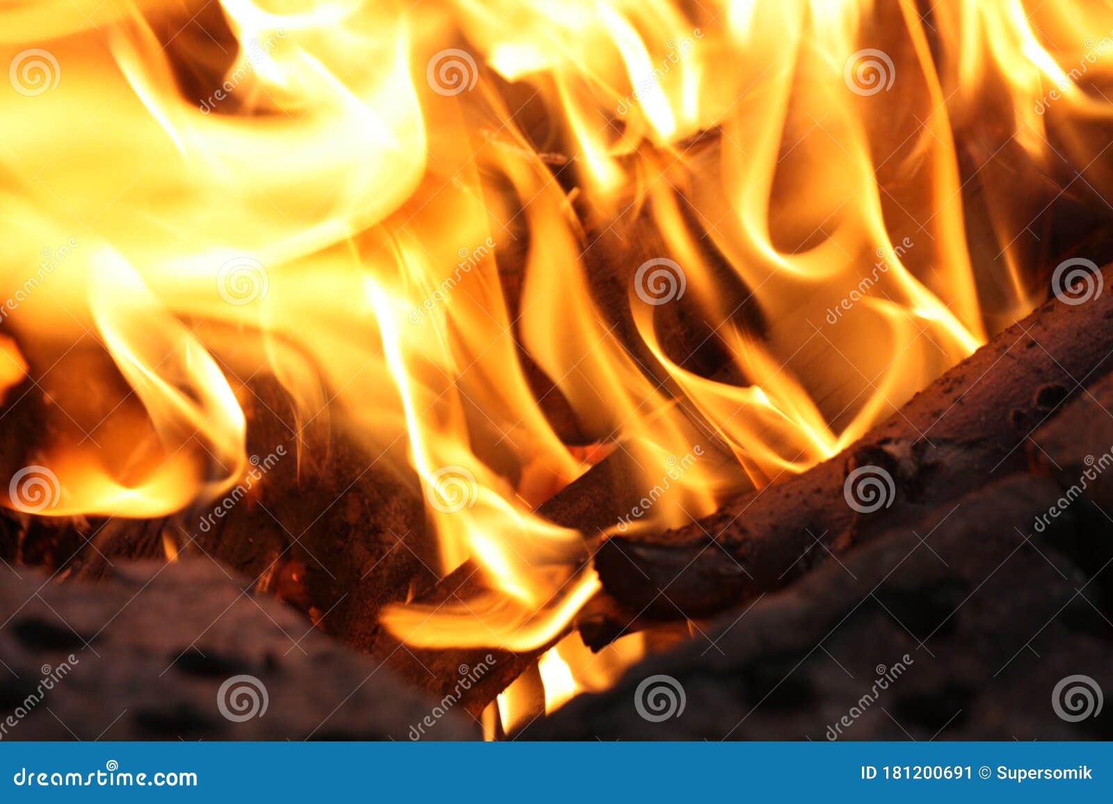 Orange Flame of a Fire. Arson or Natural Disaster Stock Image - Image ...