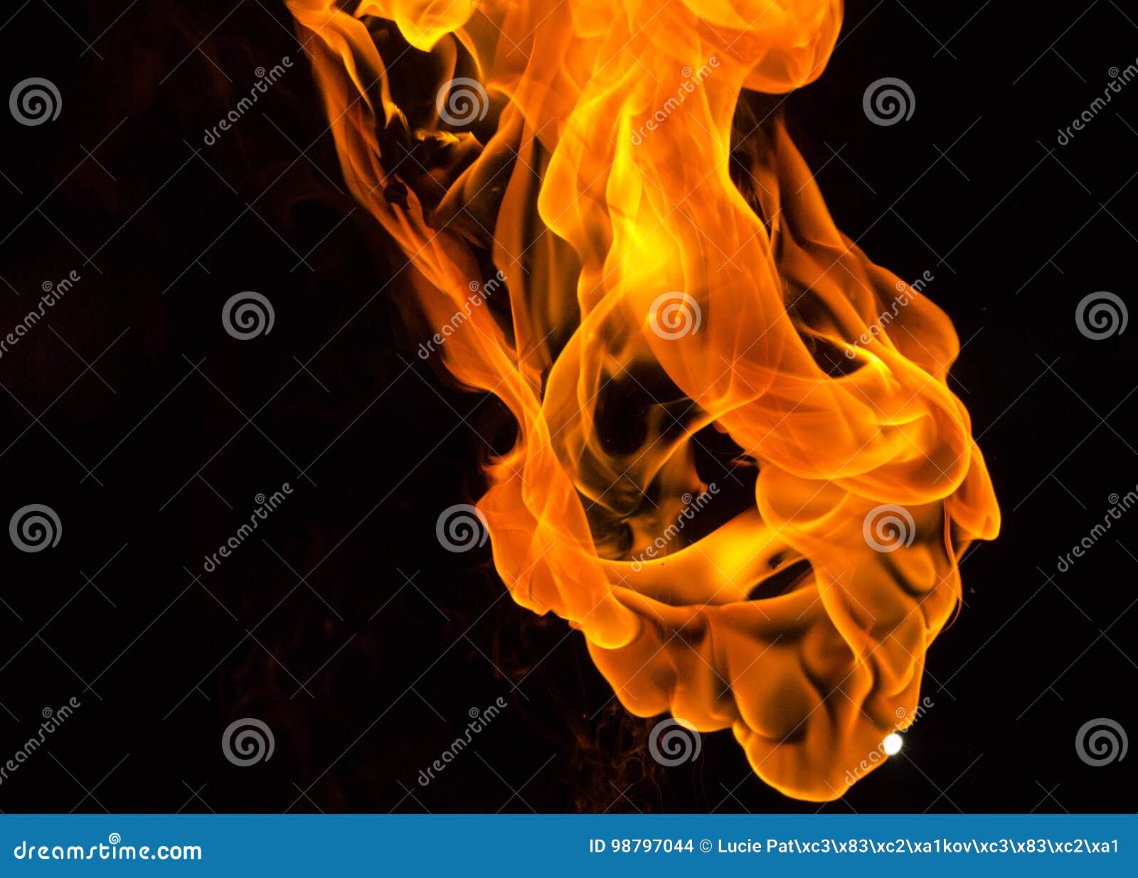 Orange Flames from Big Torch Stock Photo - Image of light, relaxation ...