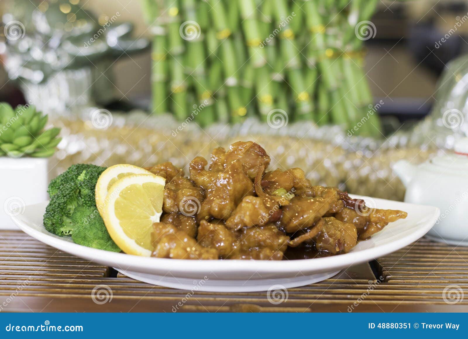 Orange Flavored Chicken stock image. Image of flavored - 48880351
