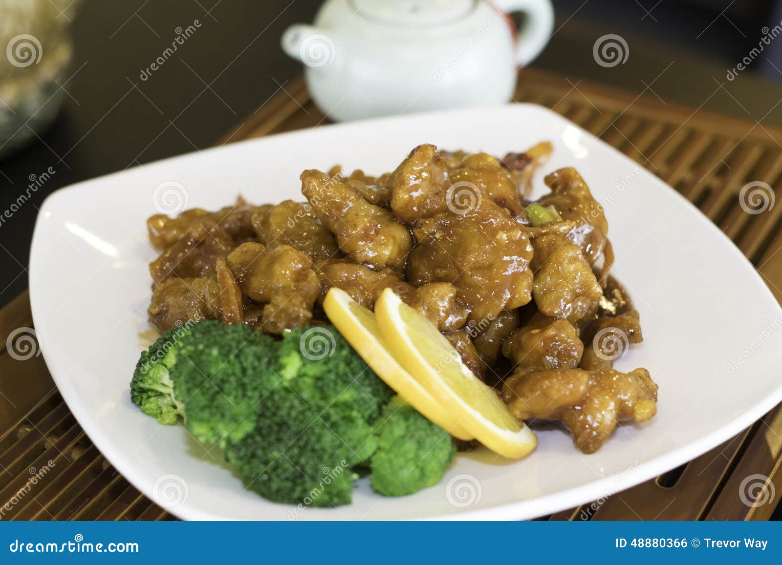 Orange Flavored Chicken stock photo. Image of dish, restaurant - 48880366