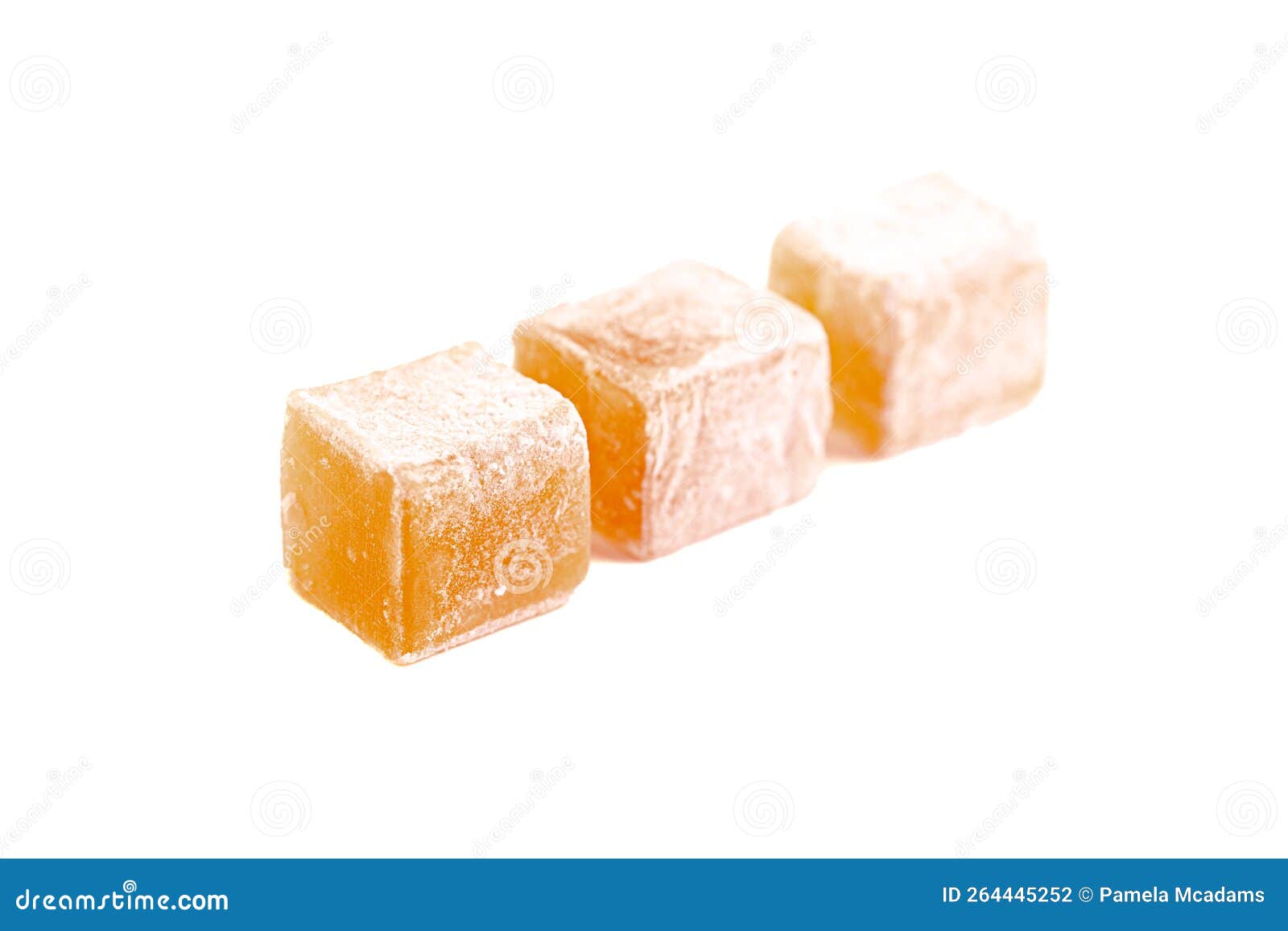 Orange Flavored Turkish Delight Isolated on a White Background Stock ...