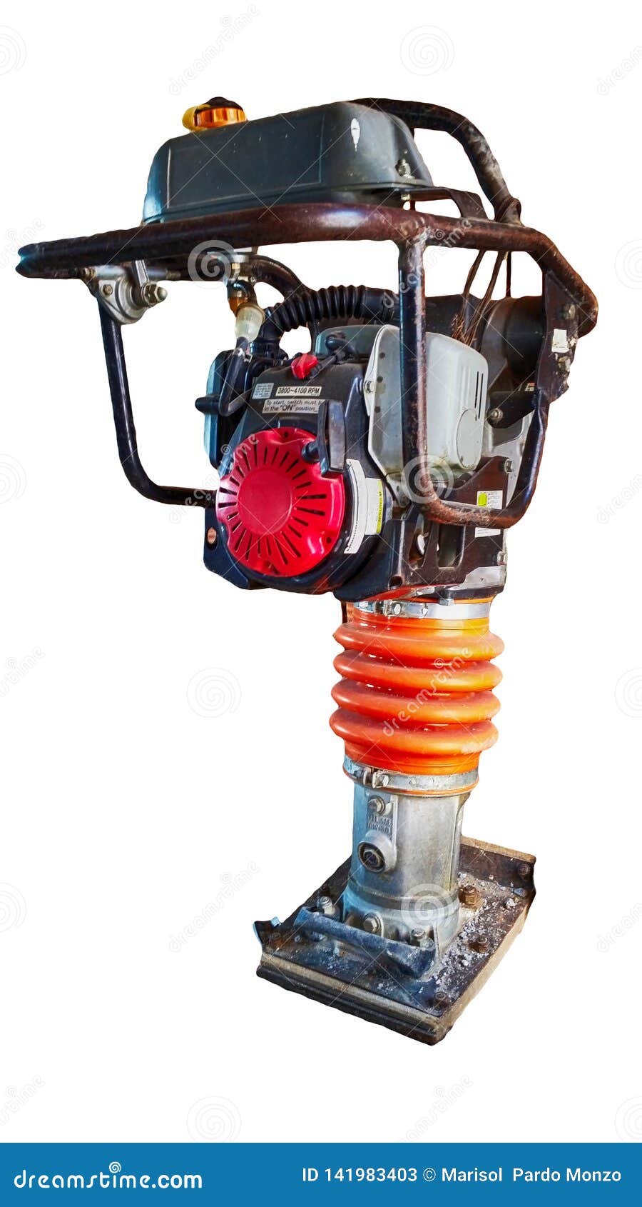 Orange Floor Leveling Machine for a Construction Stock Image - Image of ...