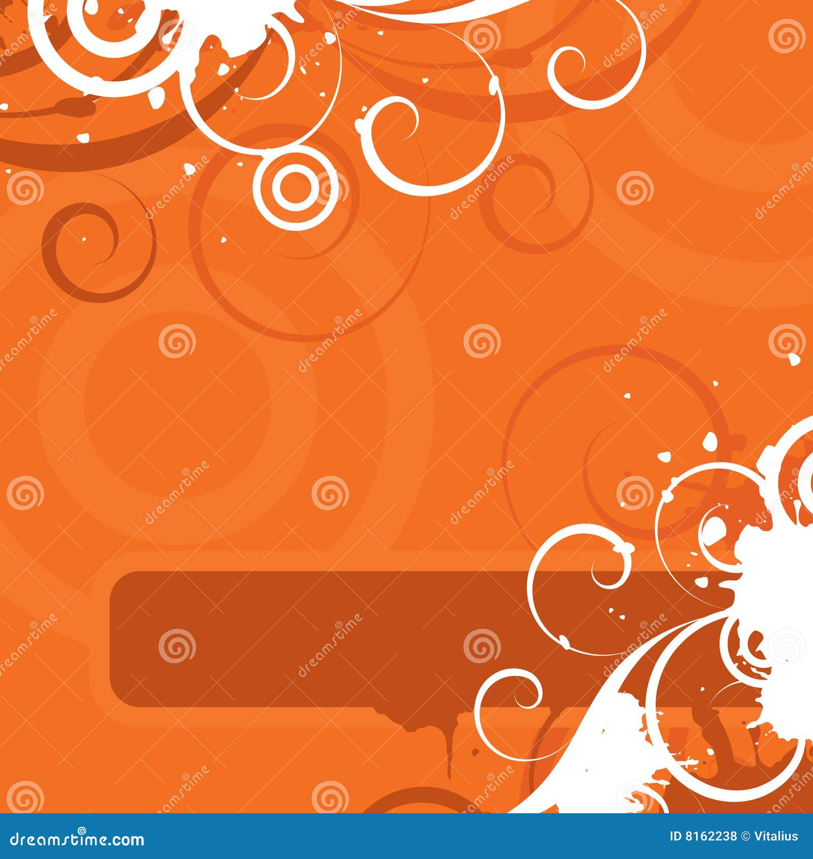 Orange Floral Design stock vector. Illustration of orange - 8162238
