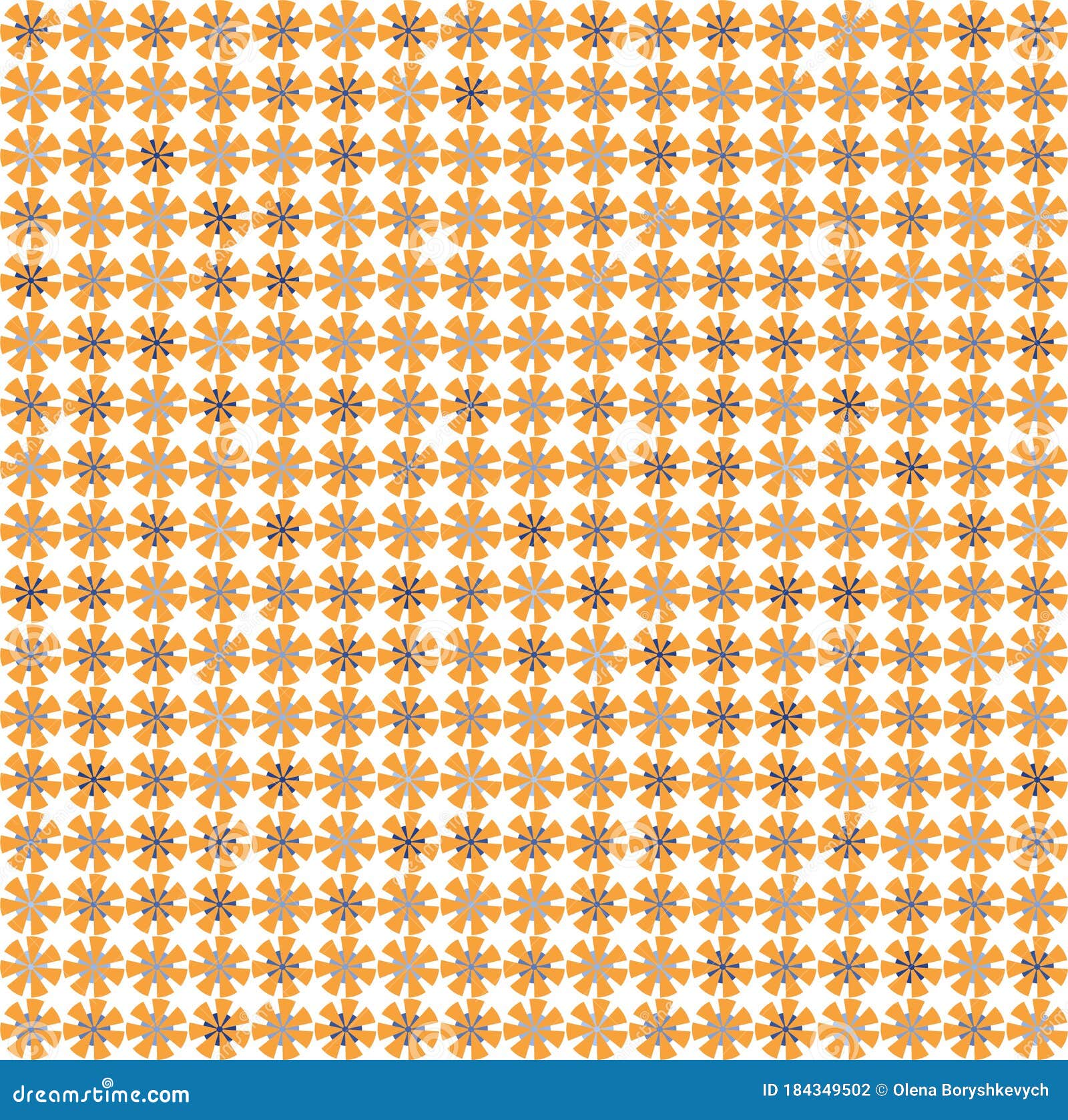 Orange Floral Pattern on White Background Stock Vector - Illustration ...