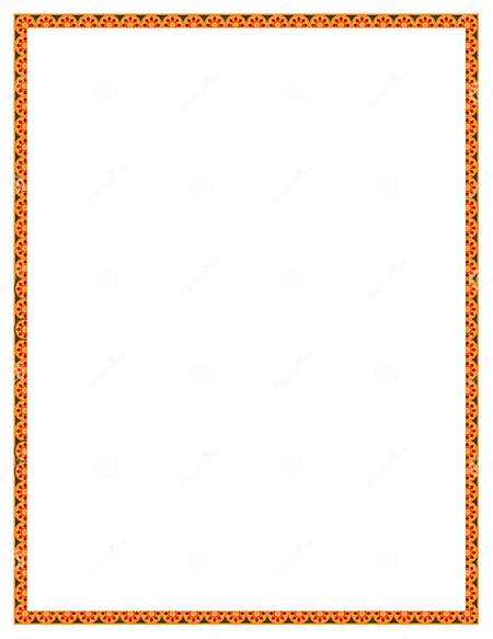 Orange Flower Border stock illustration. Illustration of invitation ...