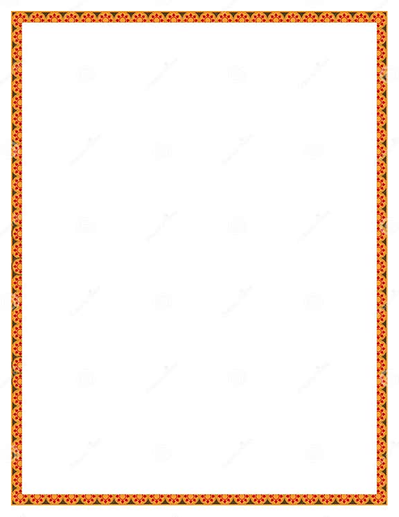 Orange Flower Border stock illustration. Illustration of invitation ...